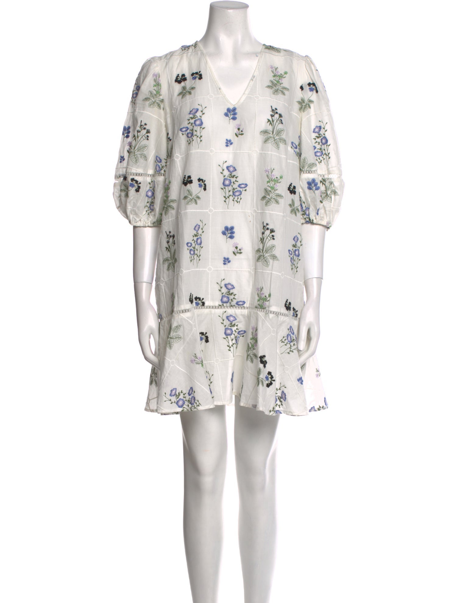 Pearl by Lela Rose Floral Print Mini Dress - White Dresses, Clothing ...