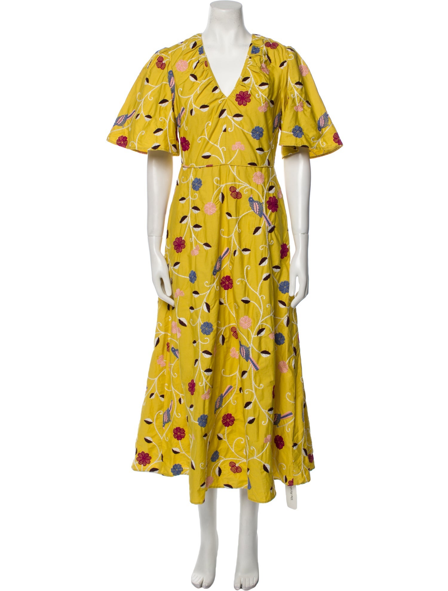 Pearl by Lela Rose Floral Print Long Dress - Yellow Dresses, Clothing ...