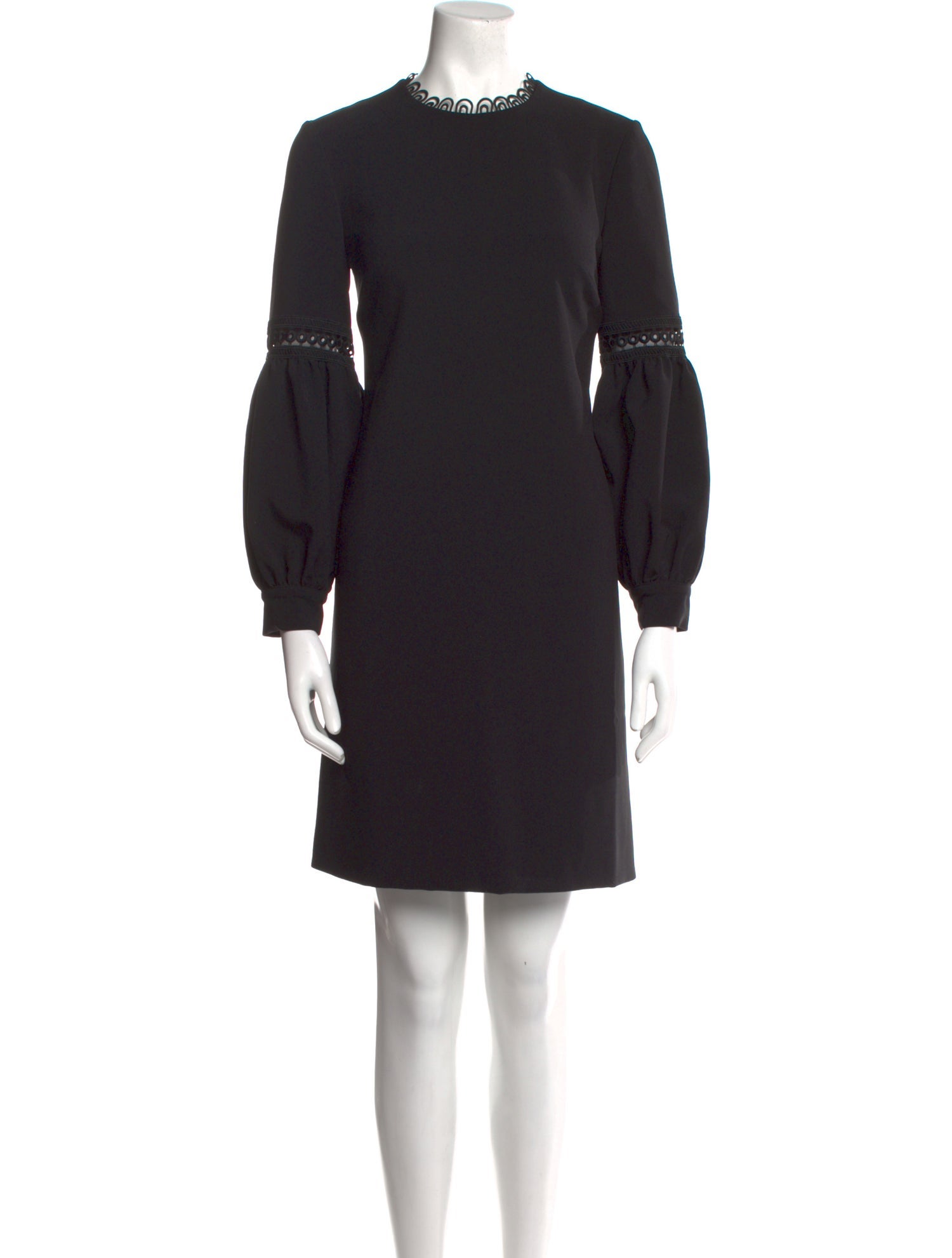 Pearl by Lela Rose Crew Neck Mini Dress - Black Dresses, Clothing ...