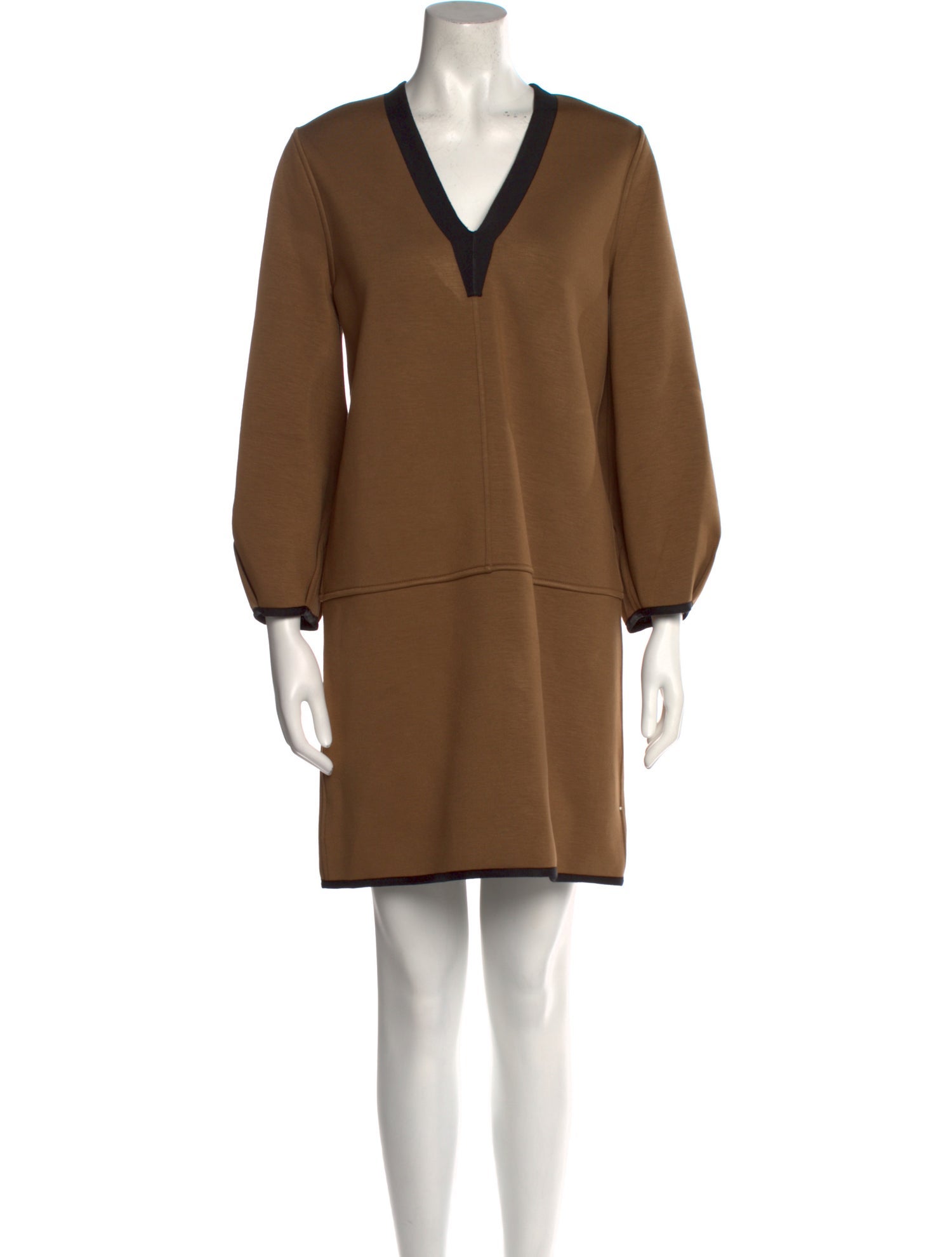 Pearl by Lela Rose V-Neck Mini Dress - Brown Dresses, Clothing ...