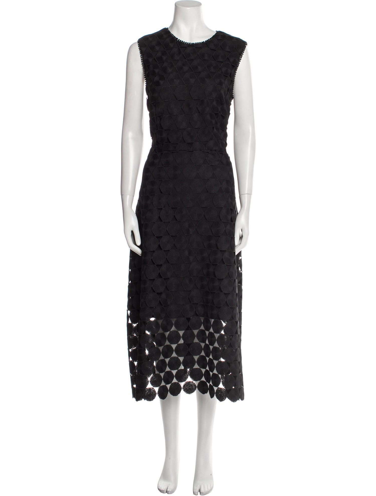 Pearl by Lela Rose Lace Pattern Long Dress - Black Dresses, Clothing ...