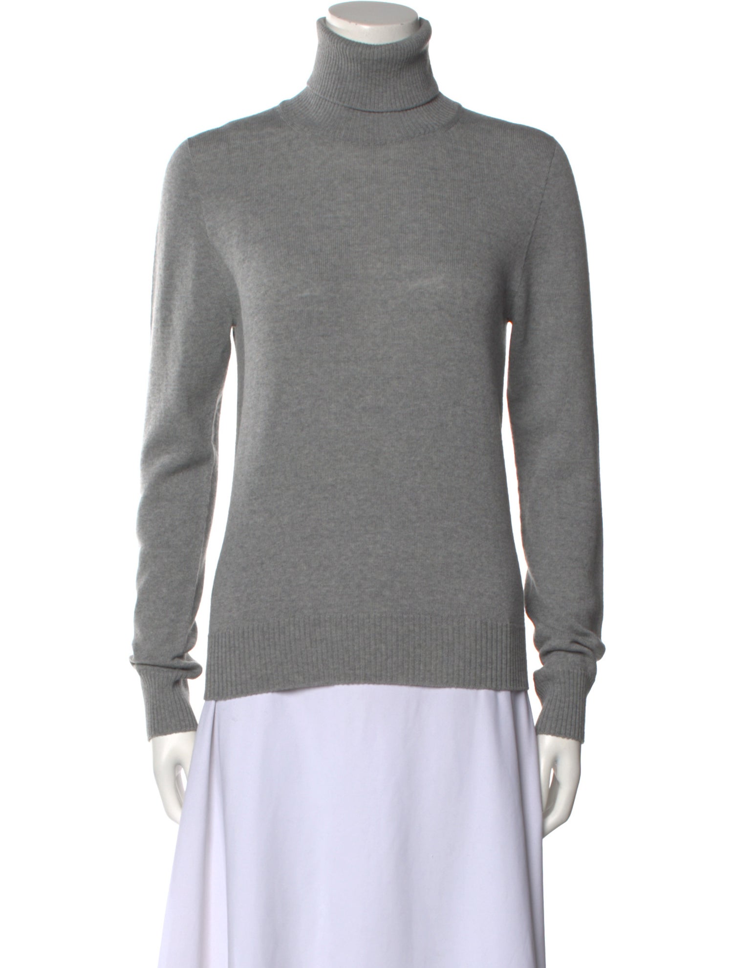 QL2 QUELLEDUE Virgin Wool Turtleneck Sweater - Grey Knitwear, Clothing ...