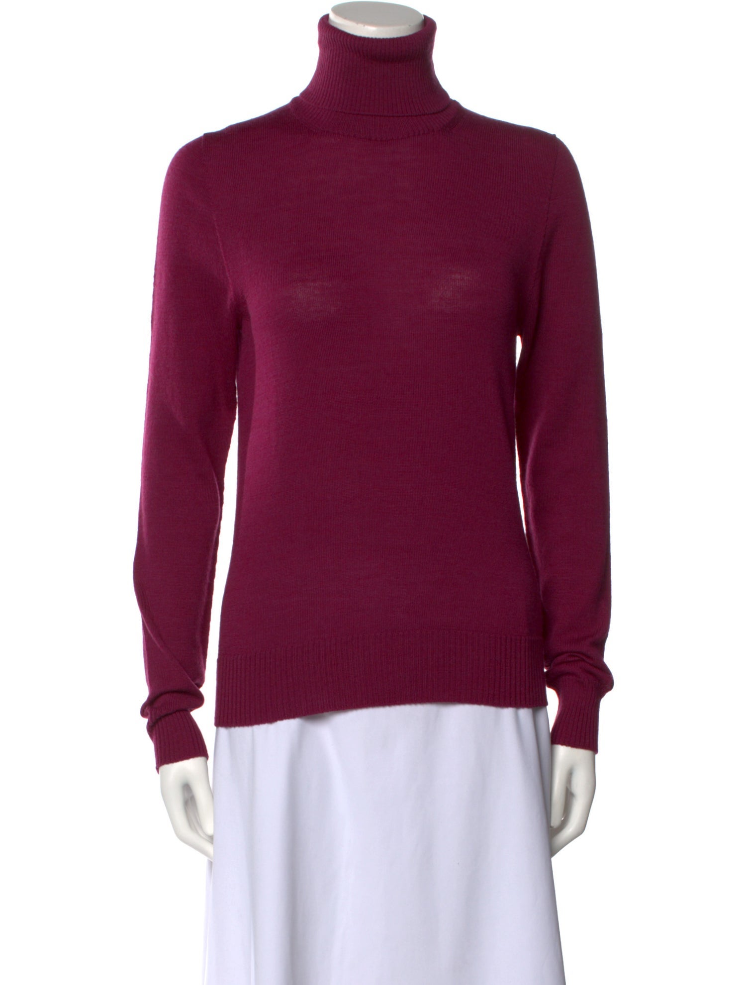 QL2 QUELLEDUE Virgin Wool Turtleneck Sweater - Purple Knitwear ...