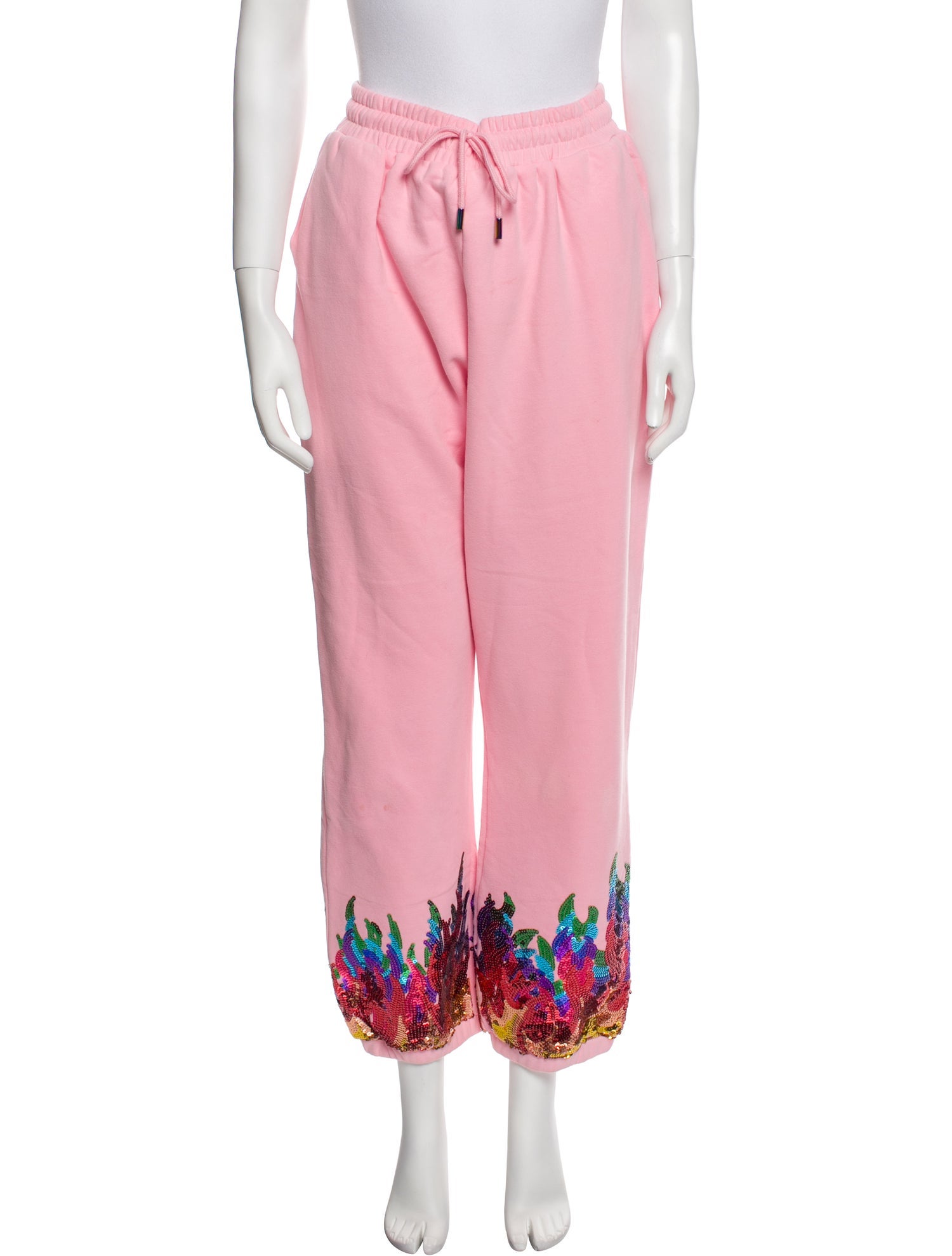 Queen Of Sparkles Embroidered Accent Sweatpants - Pink Loungewear ...