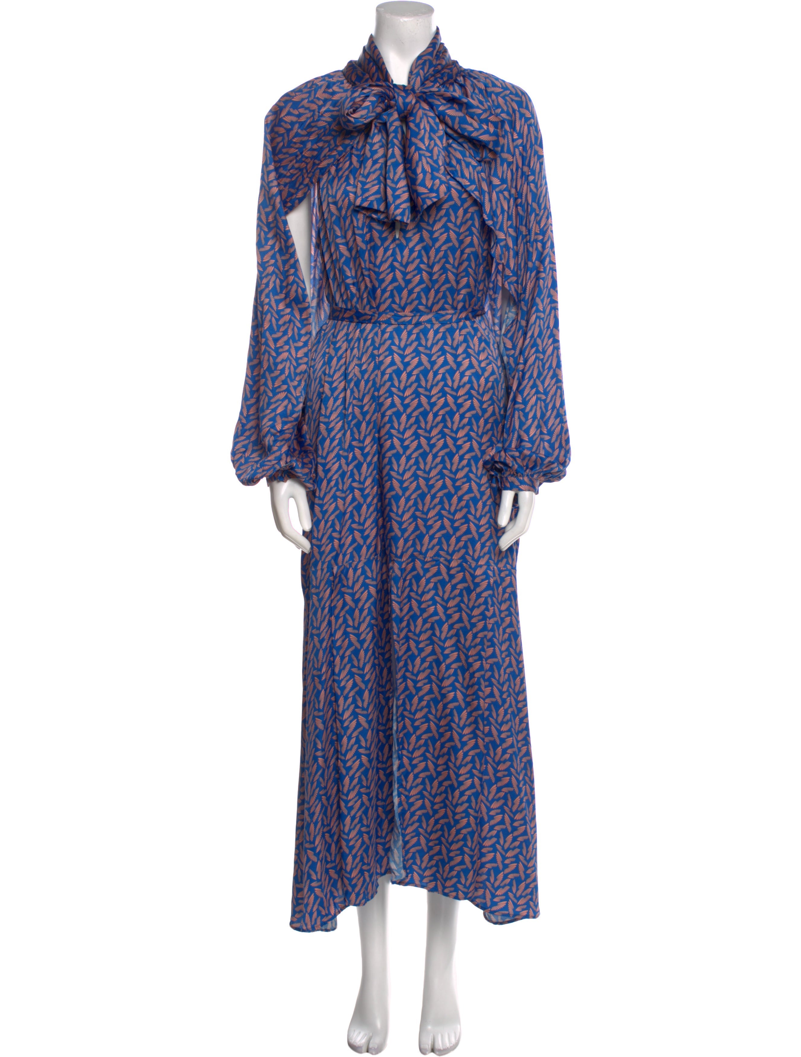 Rodebjer Printed Long Dress - Blue Dresses, Clothing - WQZ23407 | The ...