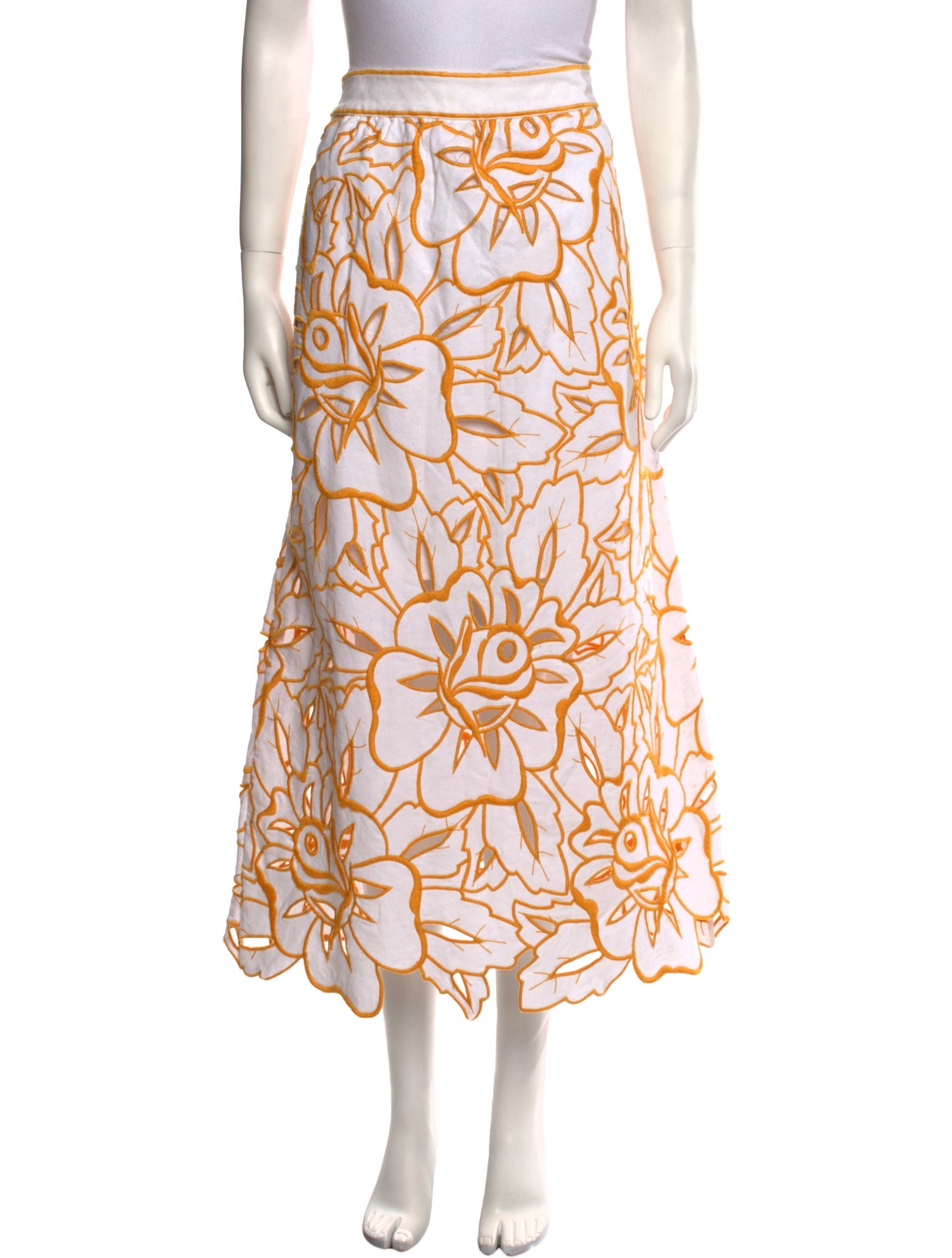 Rodebjer Floral Print Midi Length Skirt - Yellow Skirts, Clothing ...