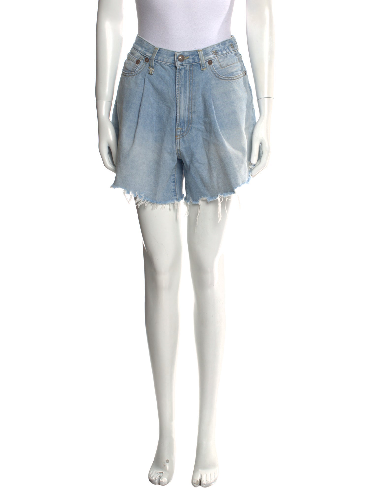 R13 Mini Shorts - Blue, 12" Rise Shorts, Clothing - WRA58578 | The RealReal