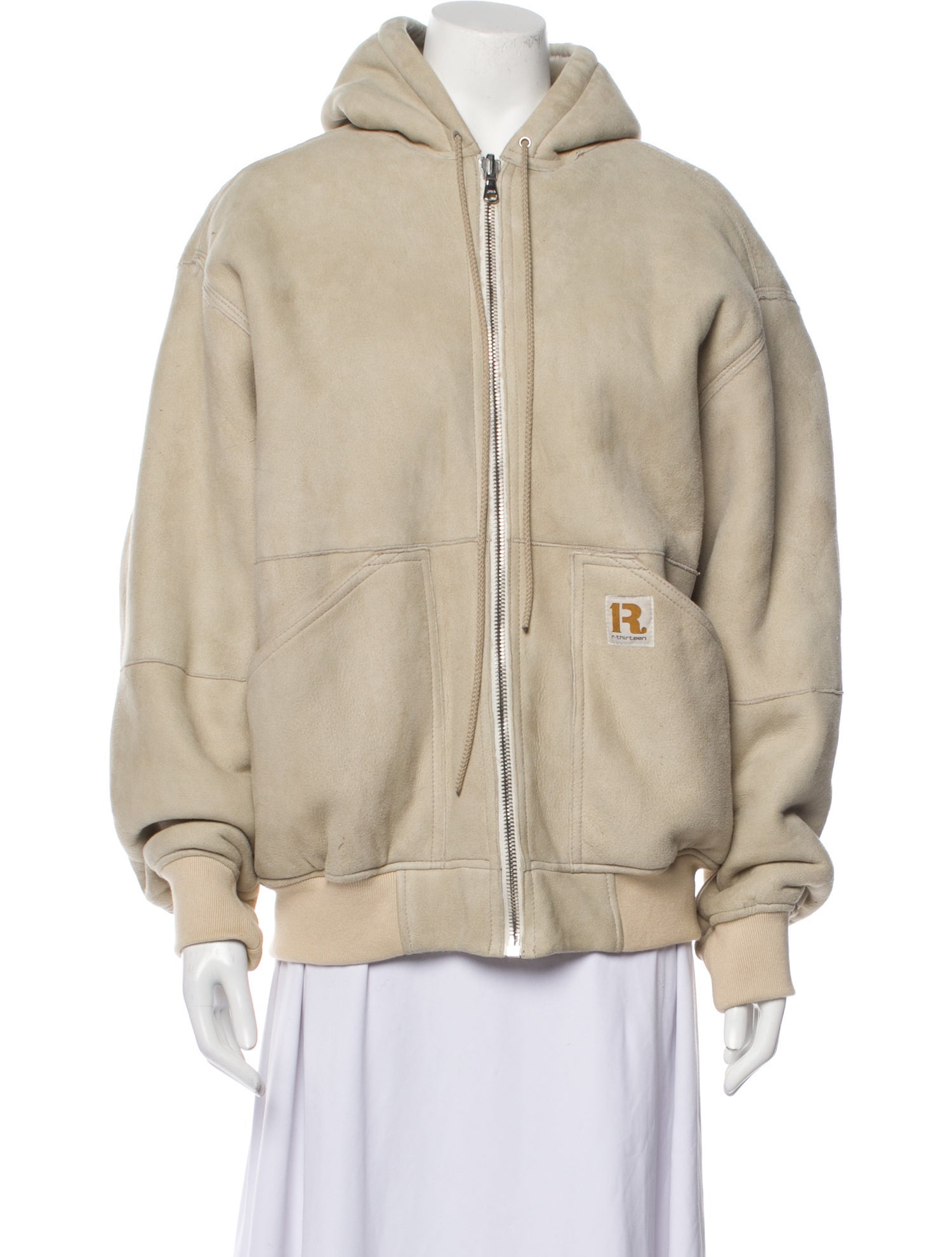 R13 Leather Bomber Jacket - Neutrals Jackets, Clothing - WRA67209 | The ...