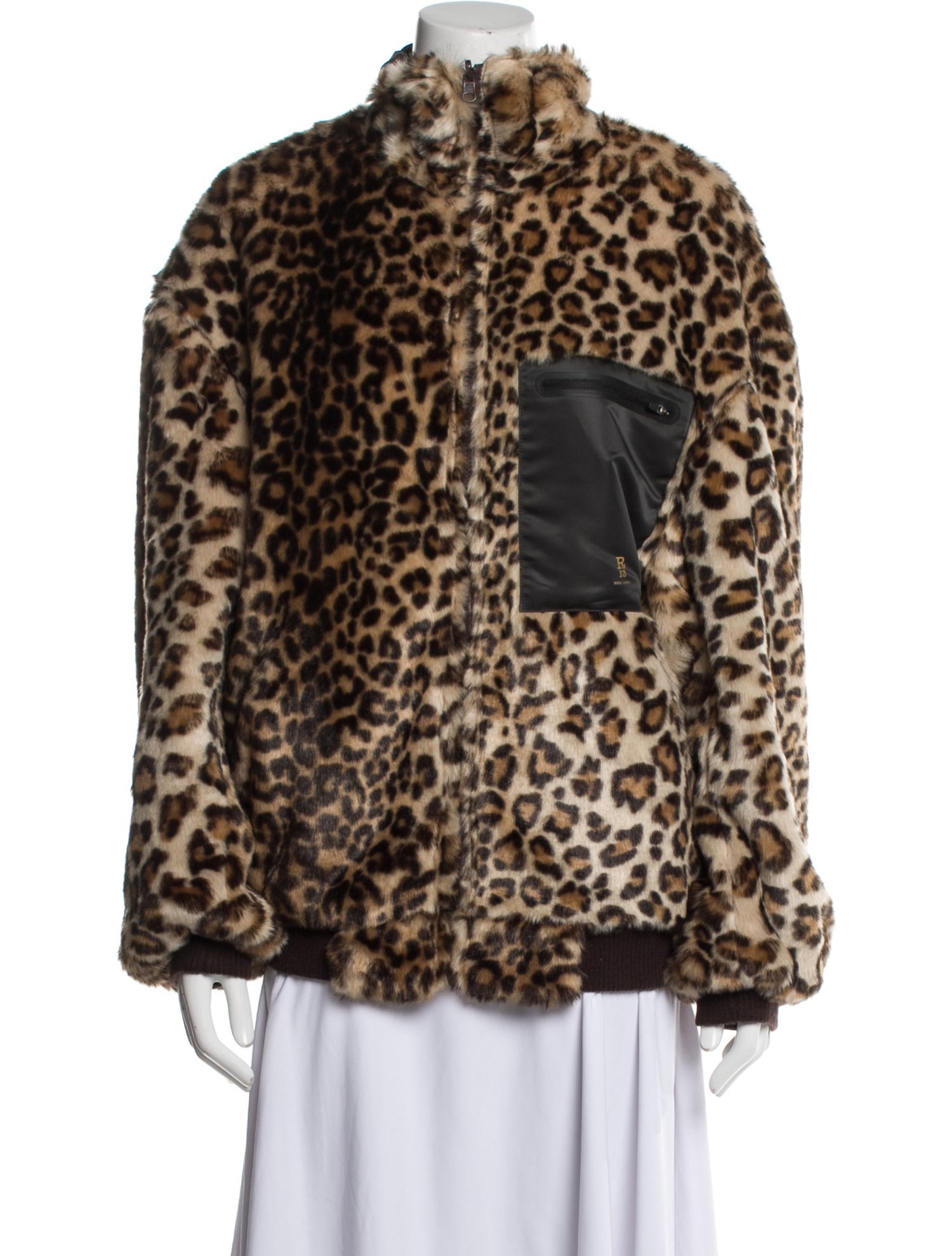 R13 Animal Print Faux Fur Jacket - Brown Jackets, Clothing - WRA72691 ...