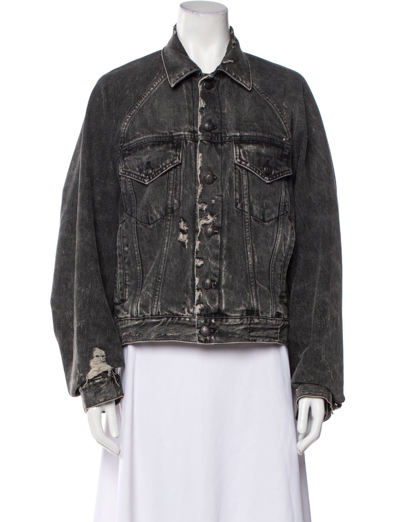 R13 Leather Denim Jacket - Black Jackets, Clothing - WRA74897 | The ...