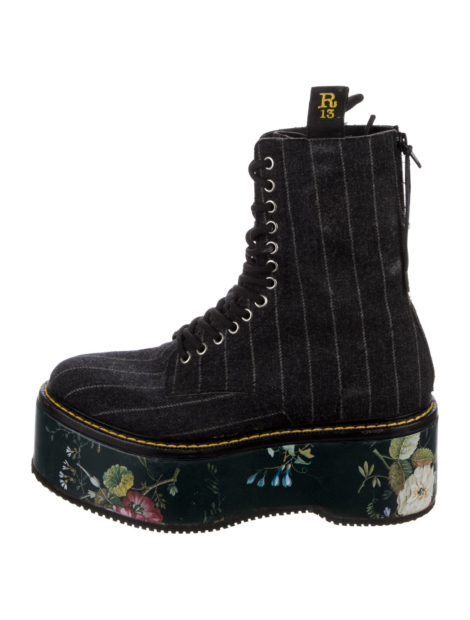 R13 Combat Boots - Green Boots, Shoes - WRA84342 | The RealReal