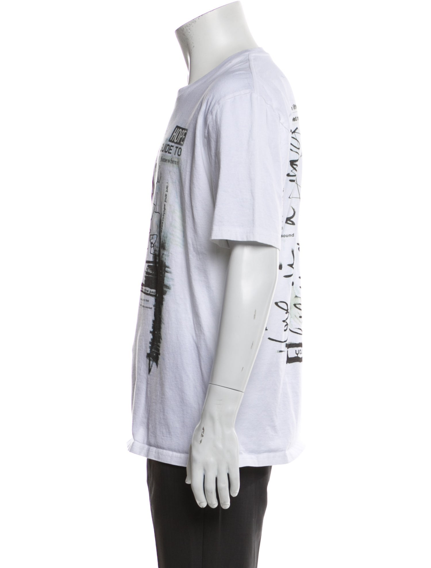 Raf by Raf Simons Graphic Print Crew Neck T-Shirt - White T-Shirts ...