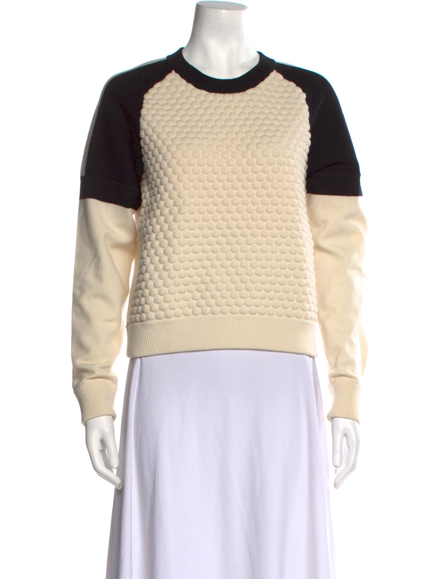 Rag & Bone Merino Wool Colorblock Pattern Sweater - Black Knitwear ...