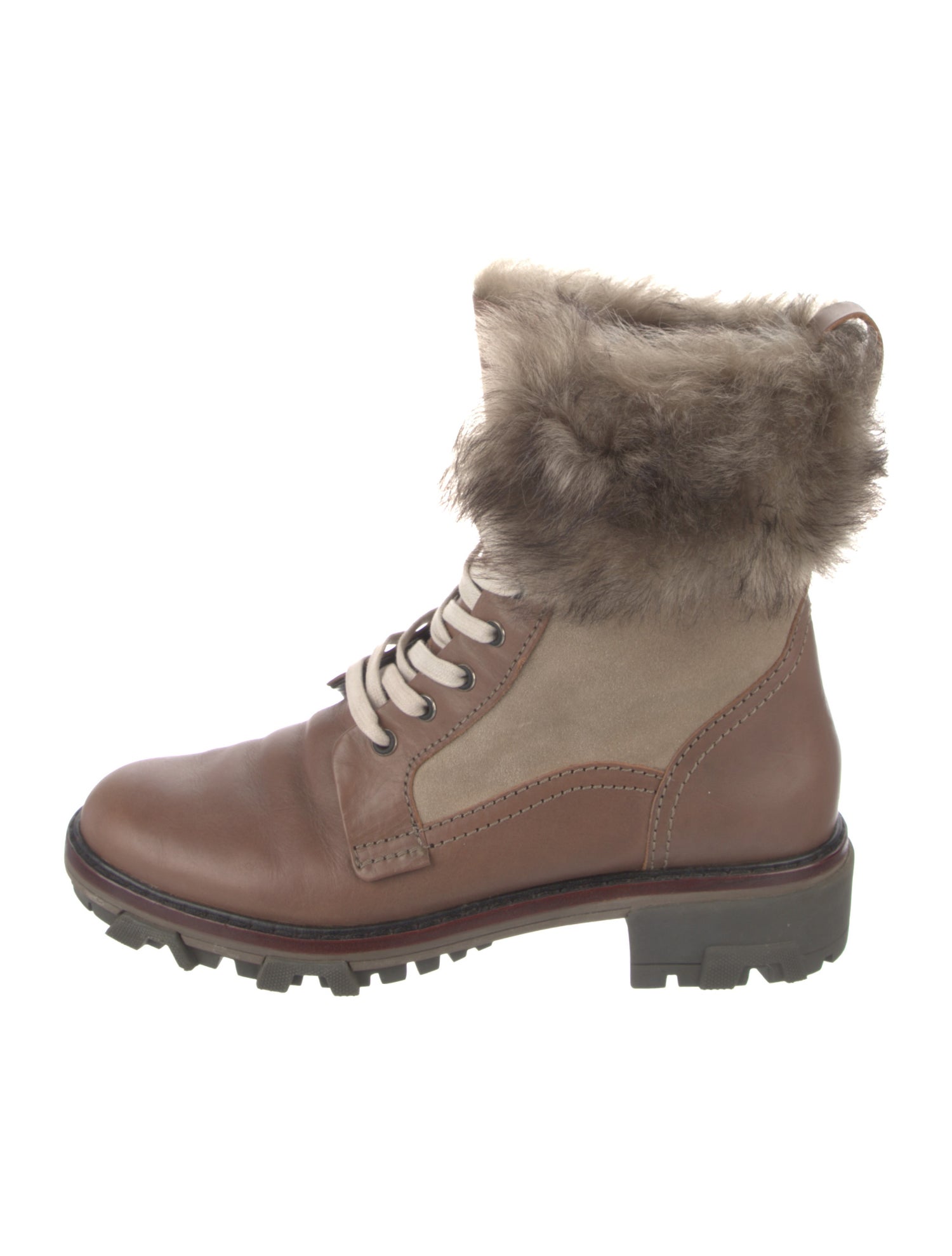 Rag & Bone Leather Colorblock Pattern Combat Boots - Brown Boots, Shoes ...