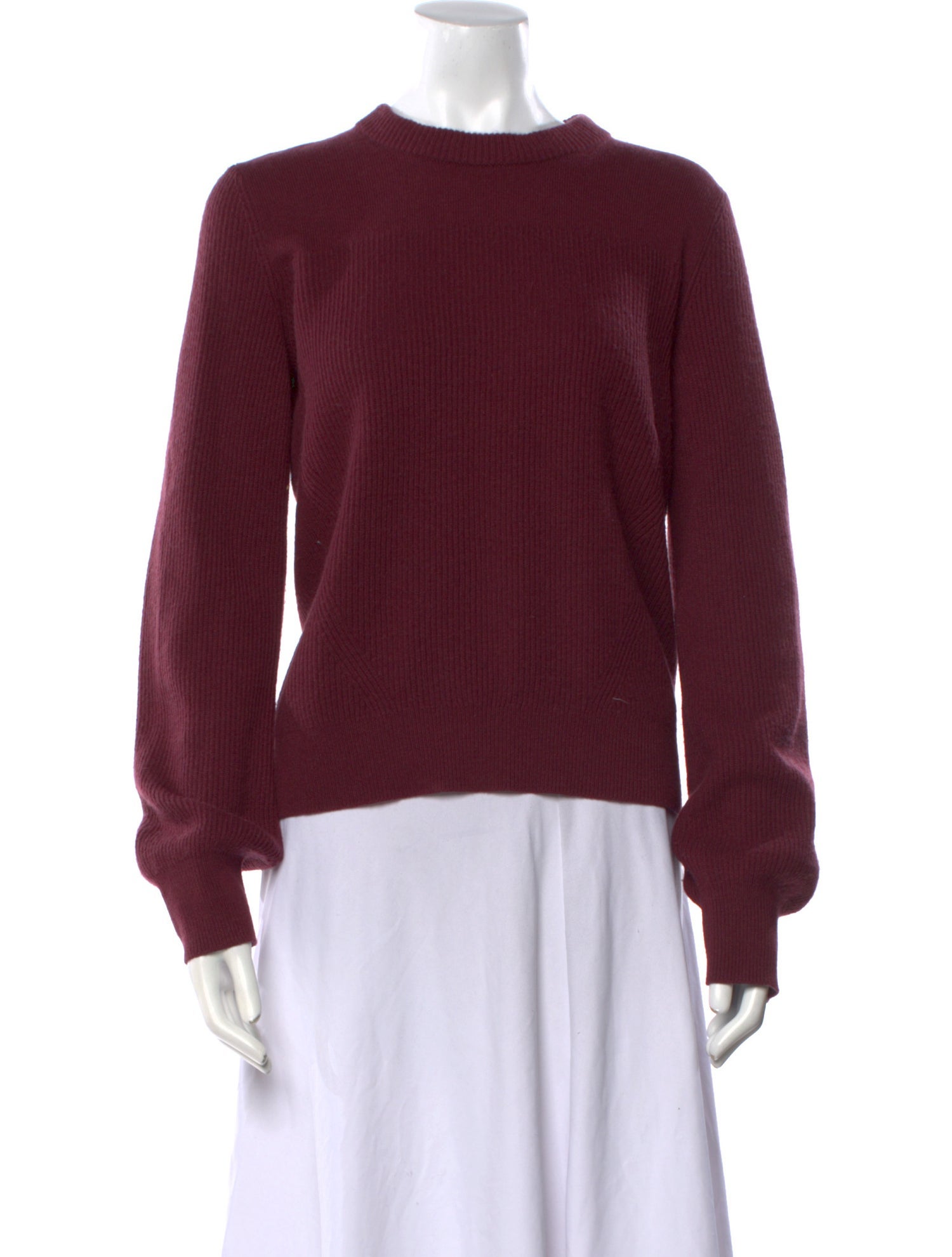 Rag & Bone Cashmere Crew Neck Sweater - Burgundy Knitwear, Clothing ...