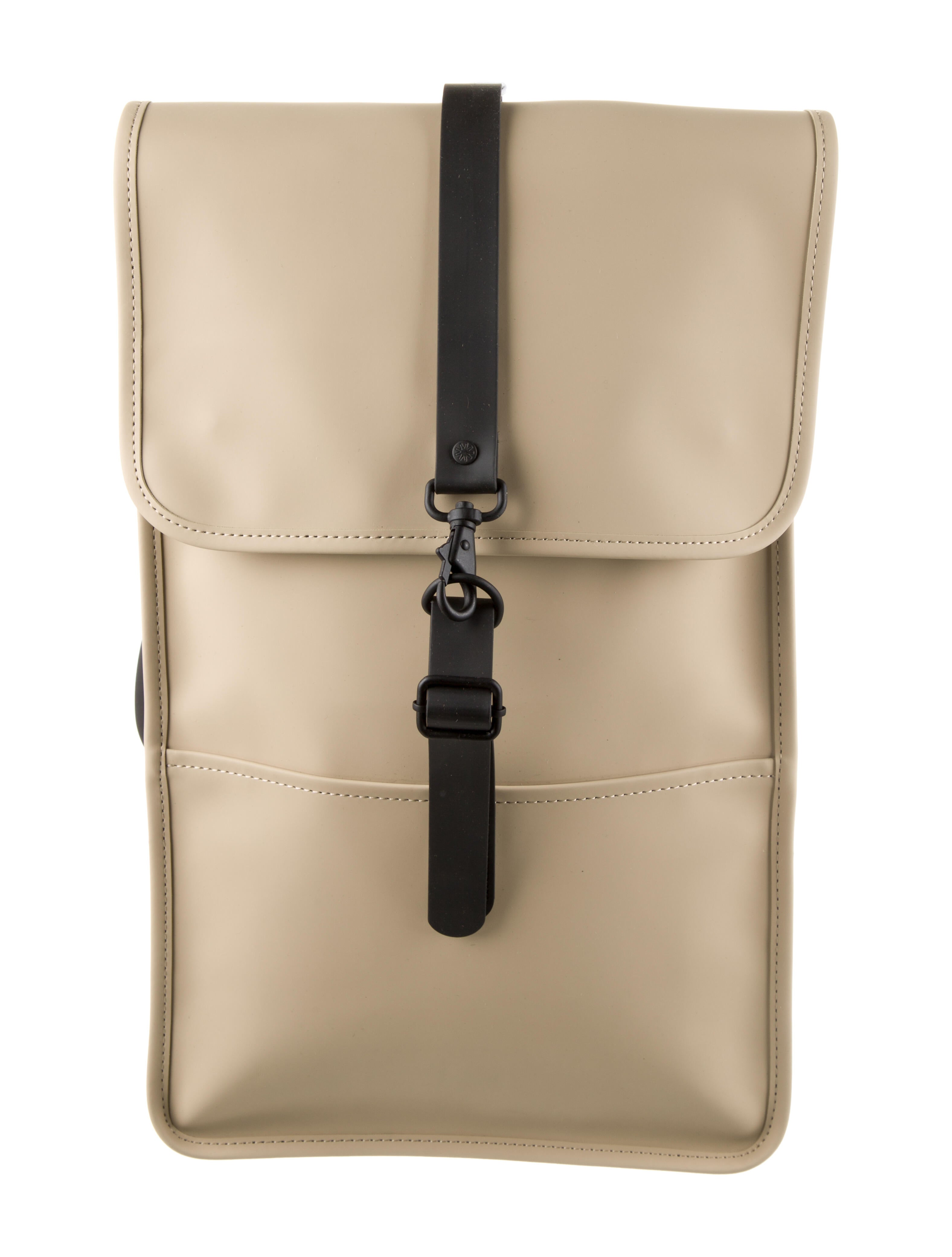 Rains Leather Backpack - Neutrals Backpacks, Handbags - WRAIN20648 ...