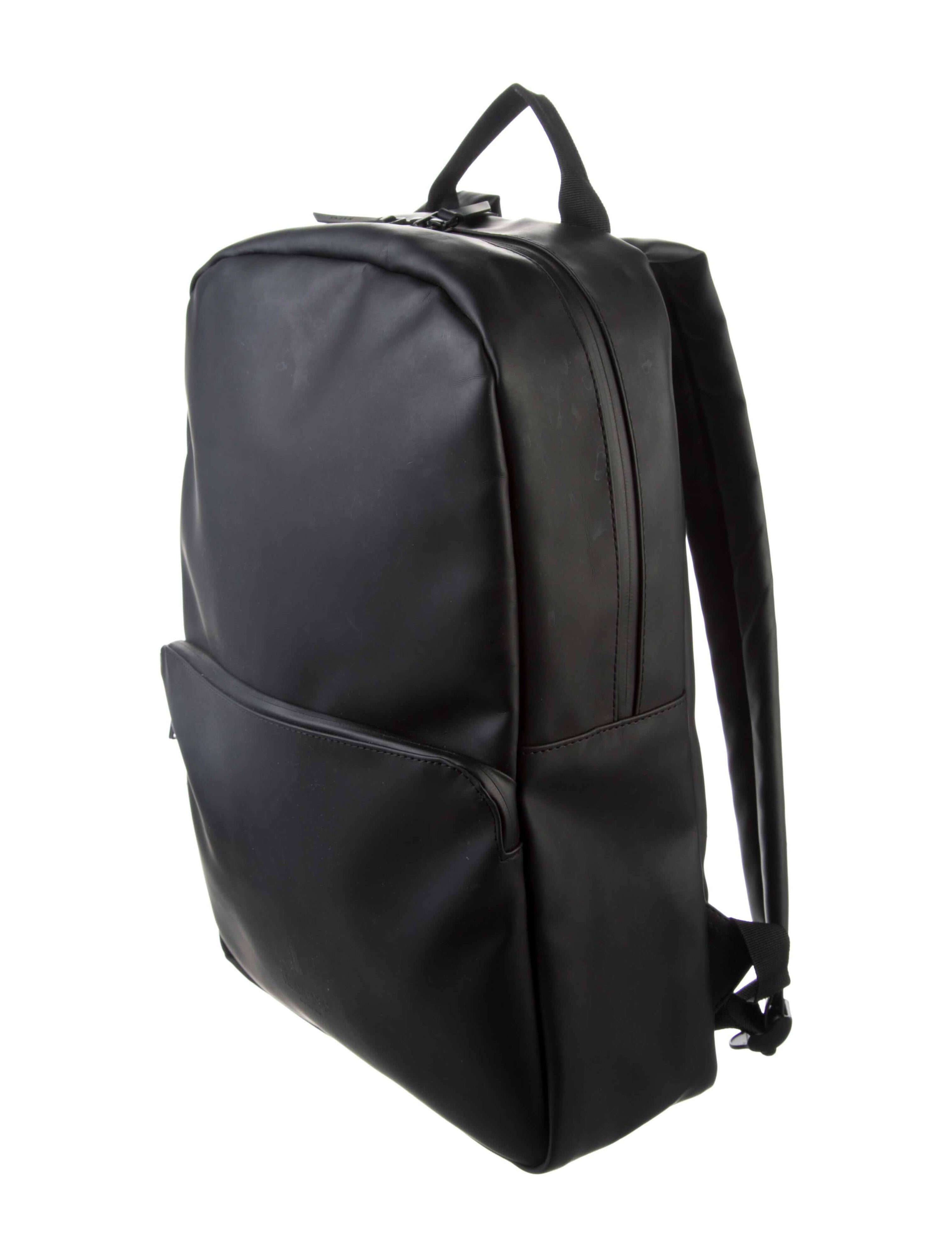 Rains Rubber Backpack - Black Backpacks, Bags - WRAIN22237 | The RealReal