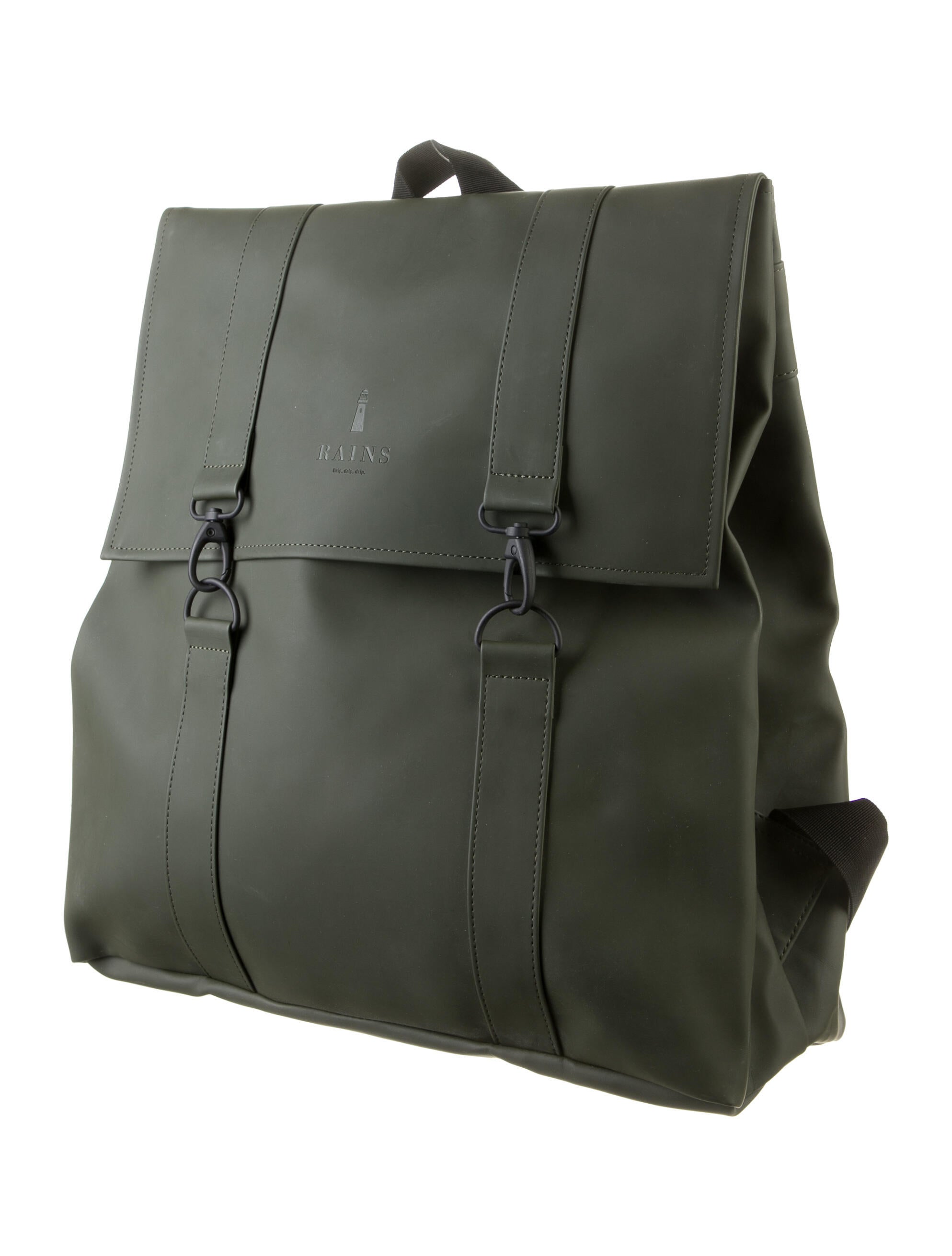 Rains Rubber Backpack - Green Backpacks, Bags - WRAIN22246 | The RealReal