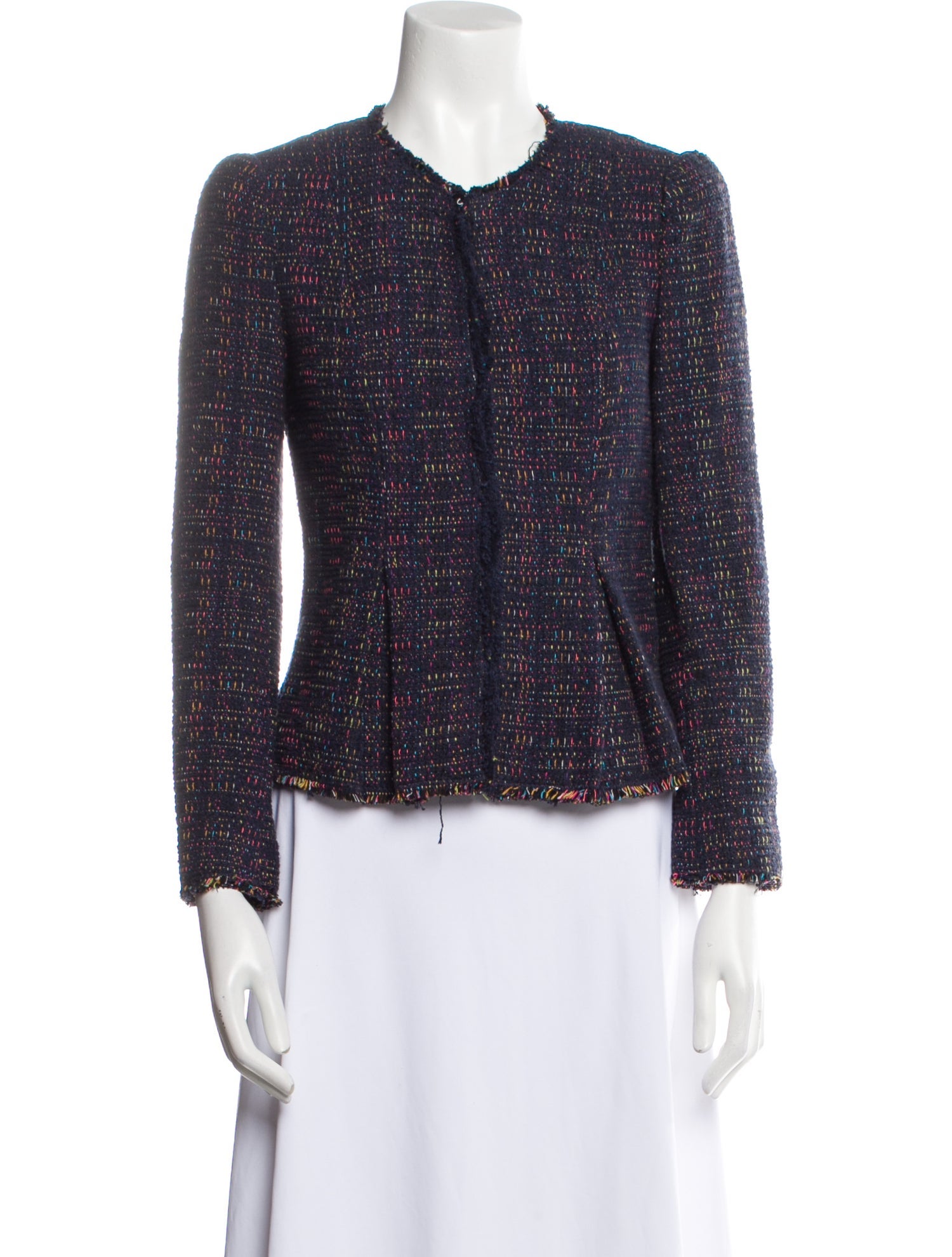 Rebecca Taylor Tweed Pattern Jacket - Blue Jackets, Clothing ...