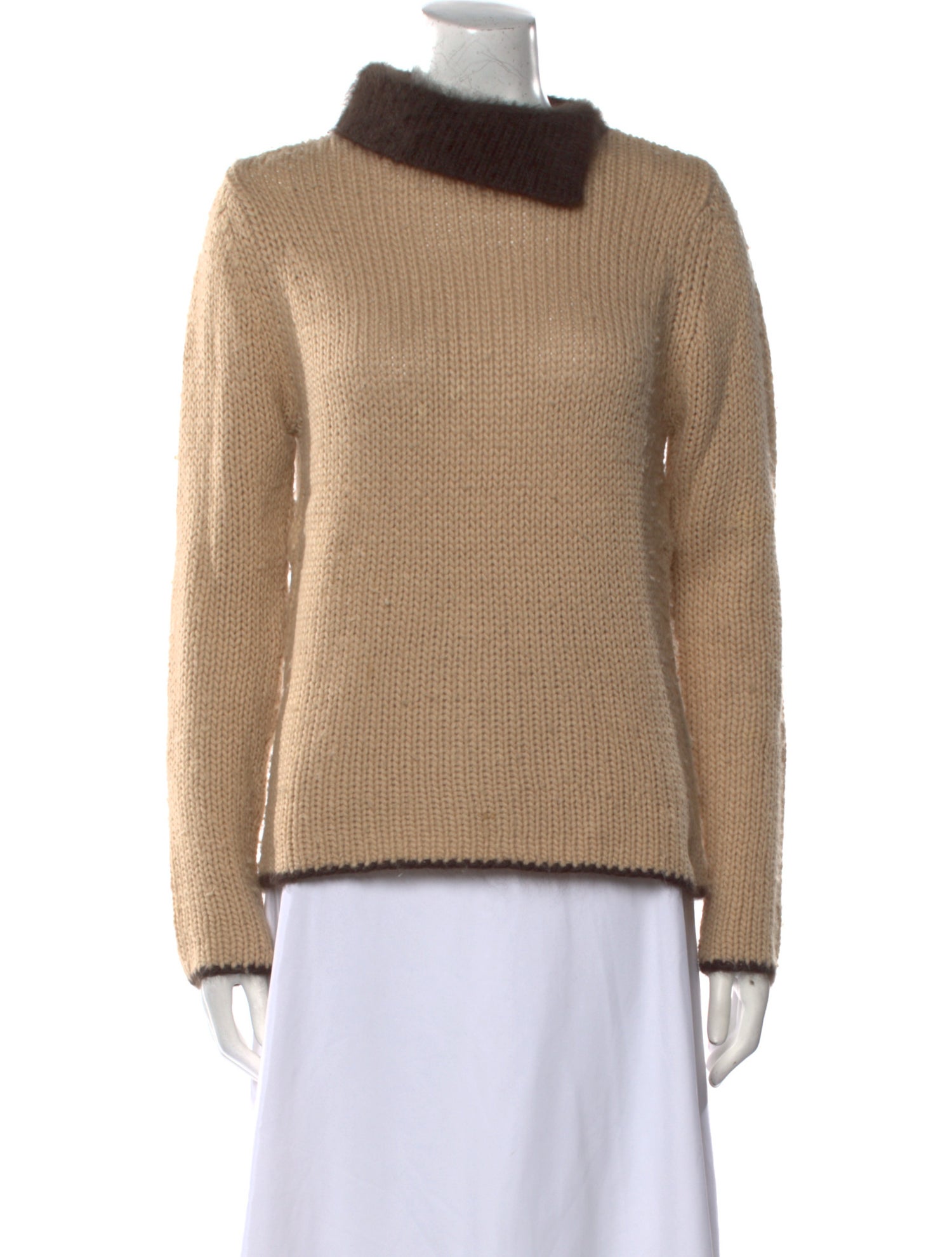 Rebecca Taylor Mock Neck Sweater - Neutrals Knitwear, Clothing ...