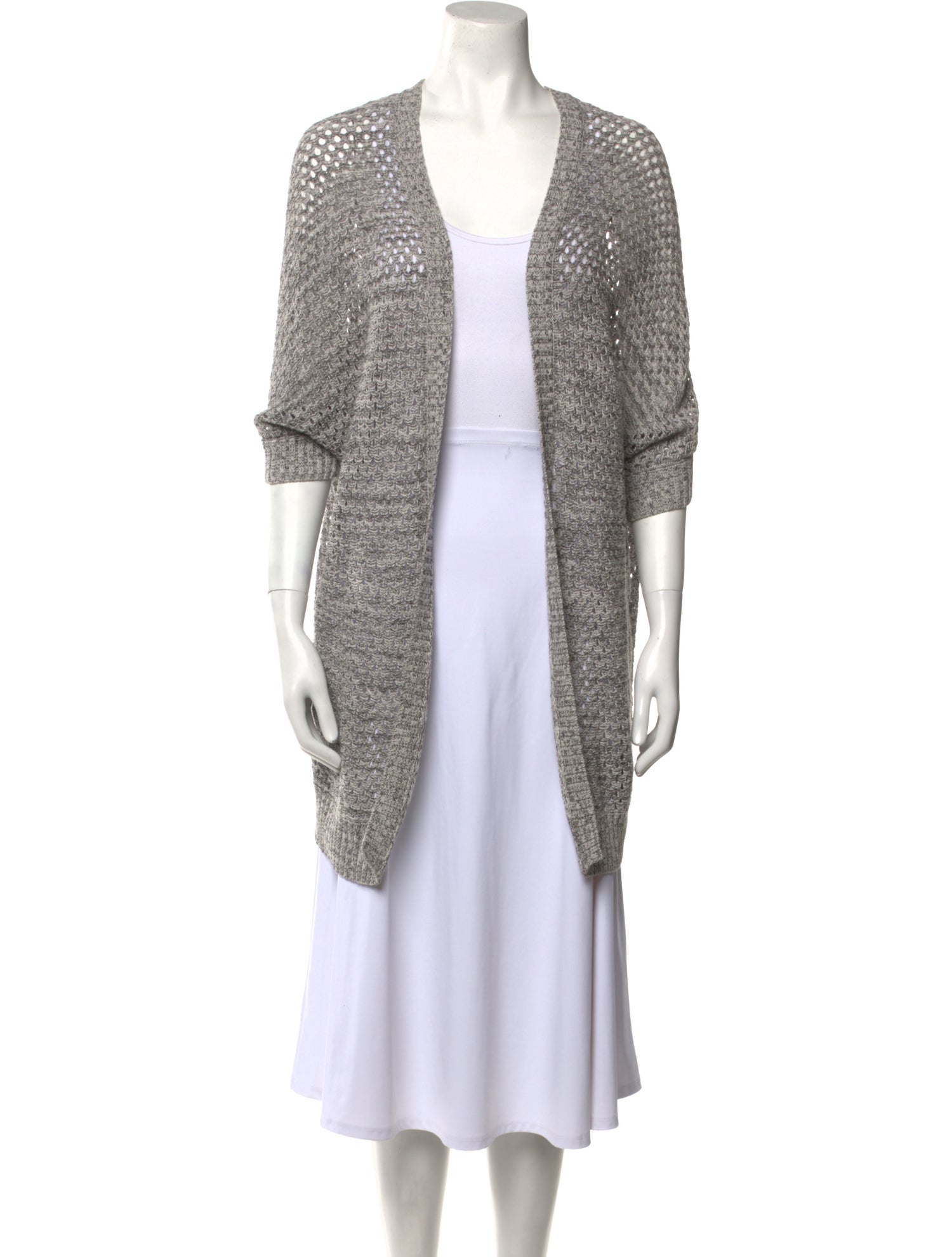 Rebecca Taylor Open Front Sweater - Grey Knitwear, Clothing - WRB98125 | The RealReal