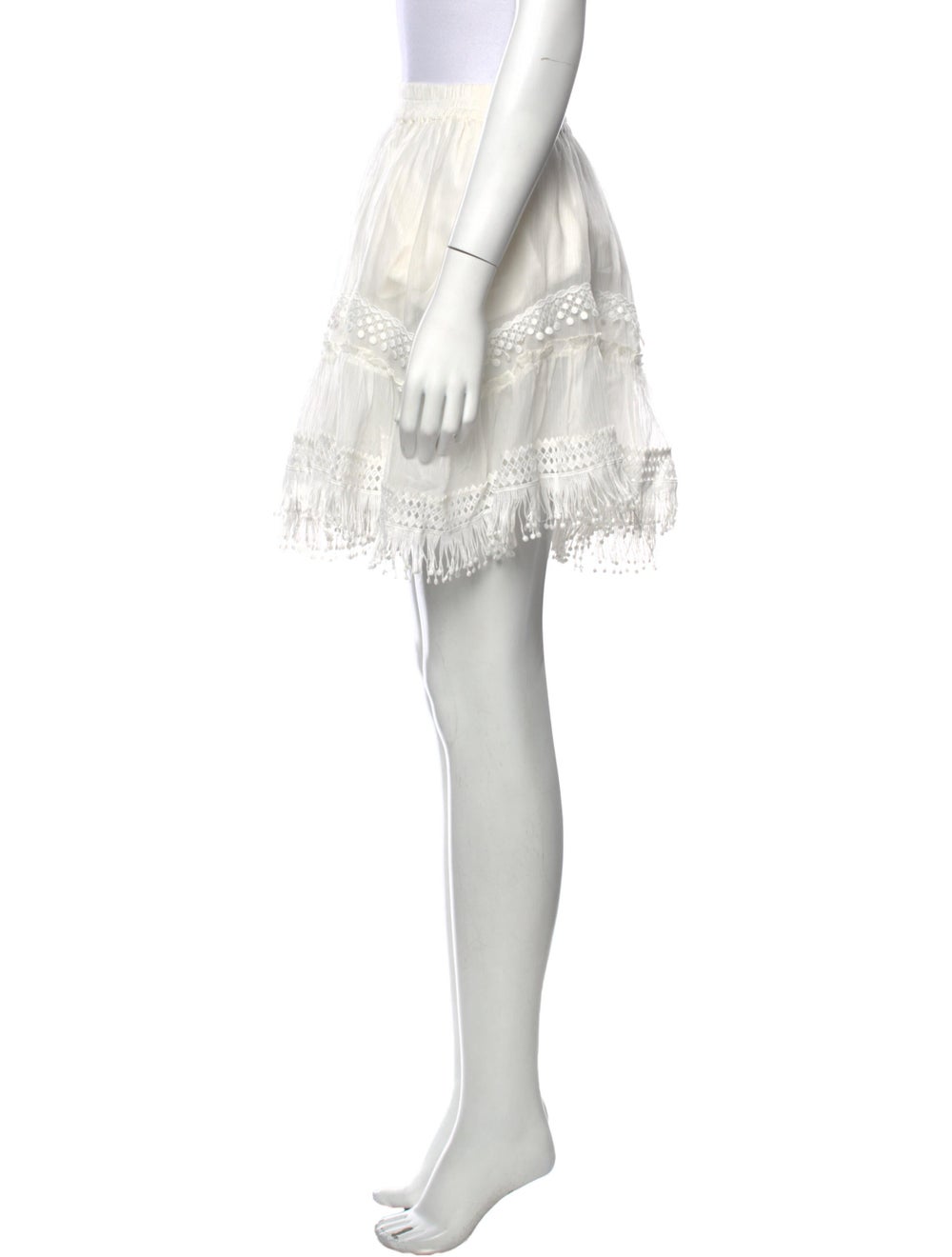 Rococo Sand Pleated Accents Mini Skirt - Gem