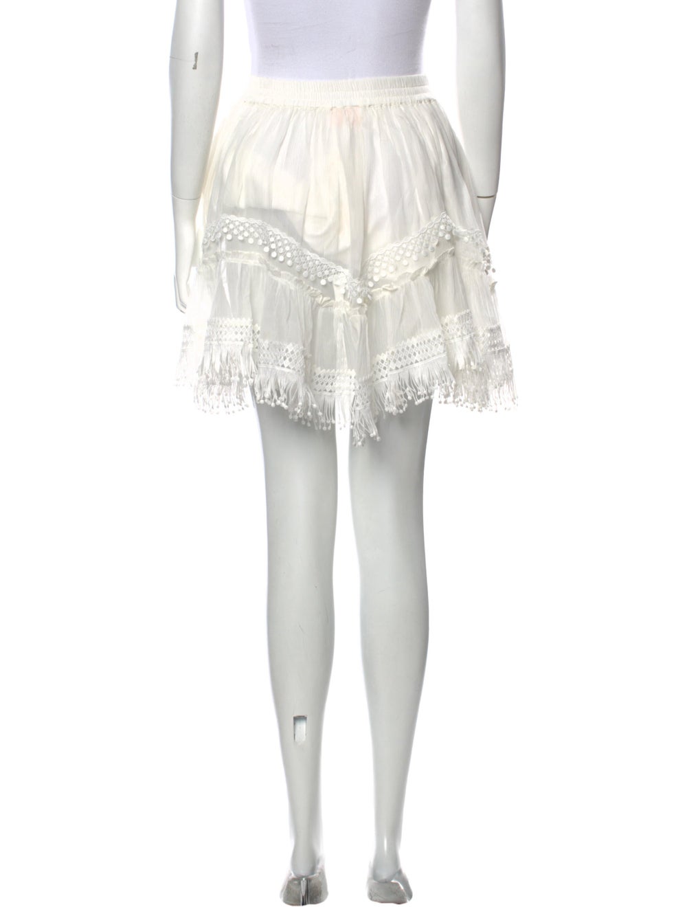 Rococo Sand Pleated Accents Mini Skirt - Gem