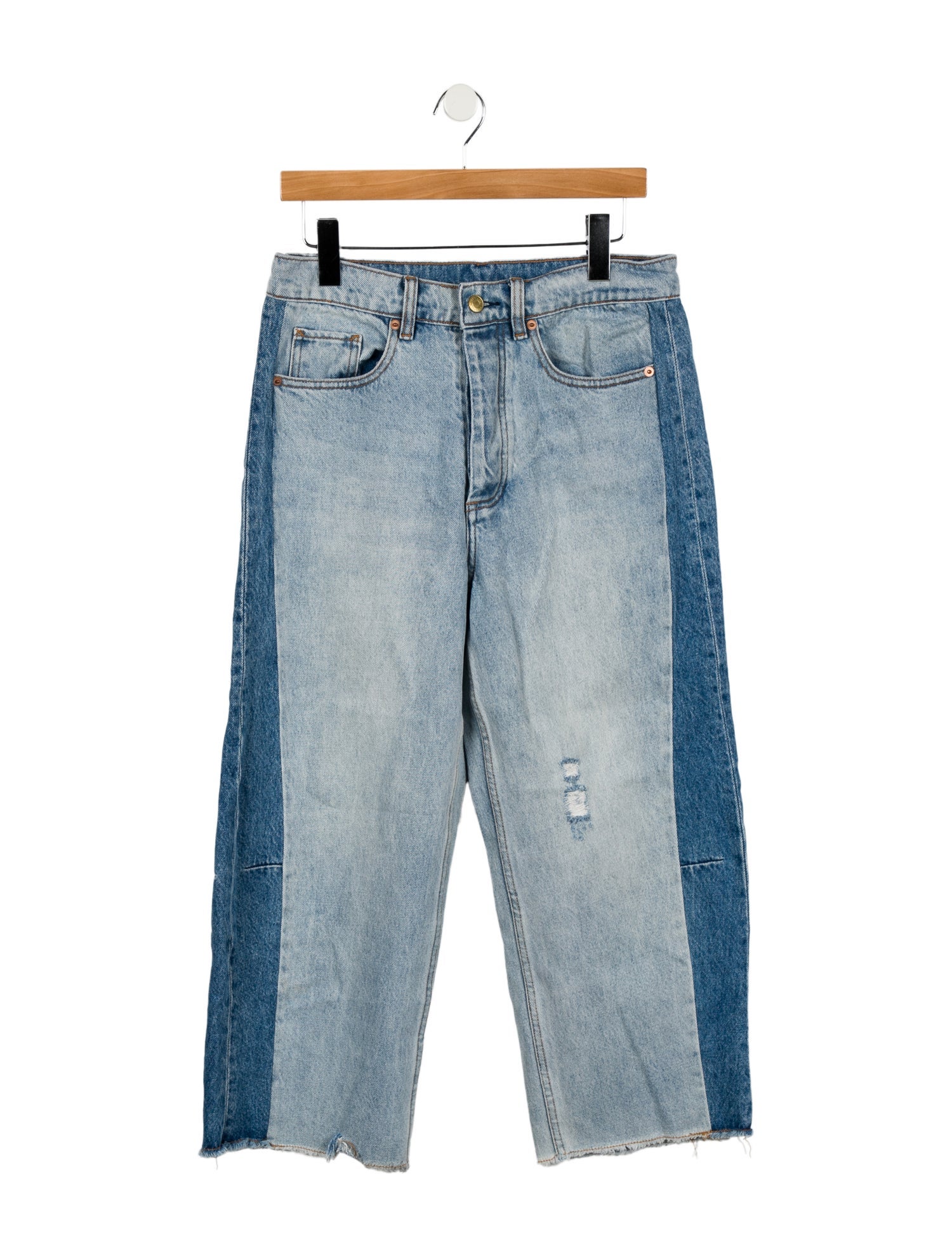 Roucha High-Rise Wide Leg Jeans - Blue, 12.5" Rise Jeans, Clothing ...