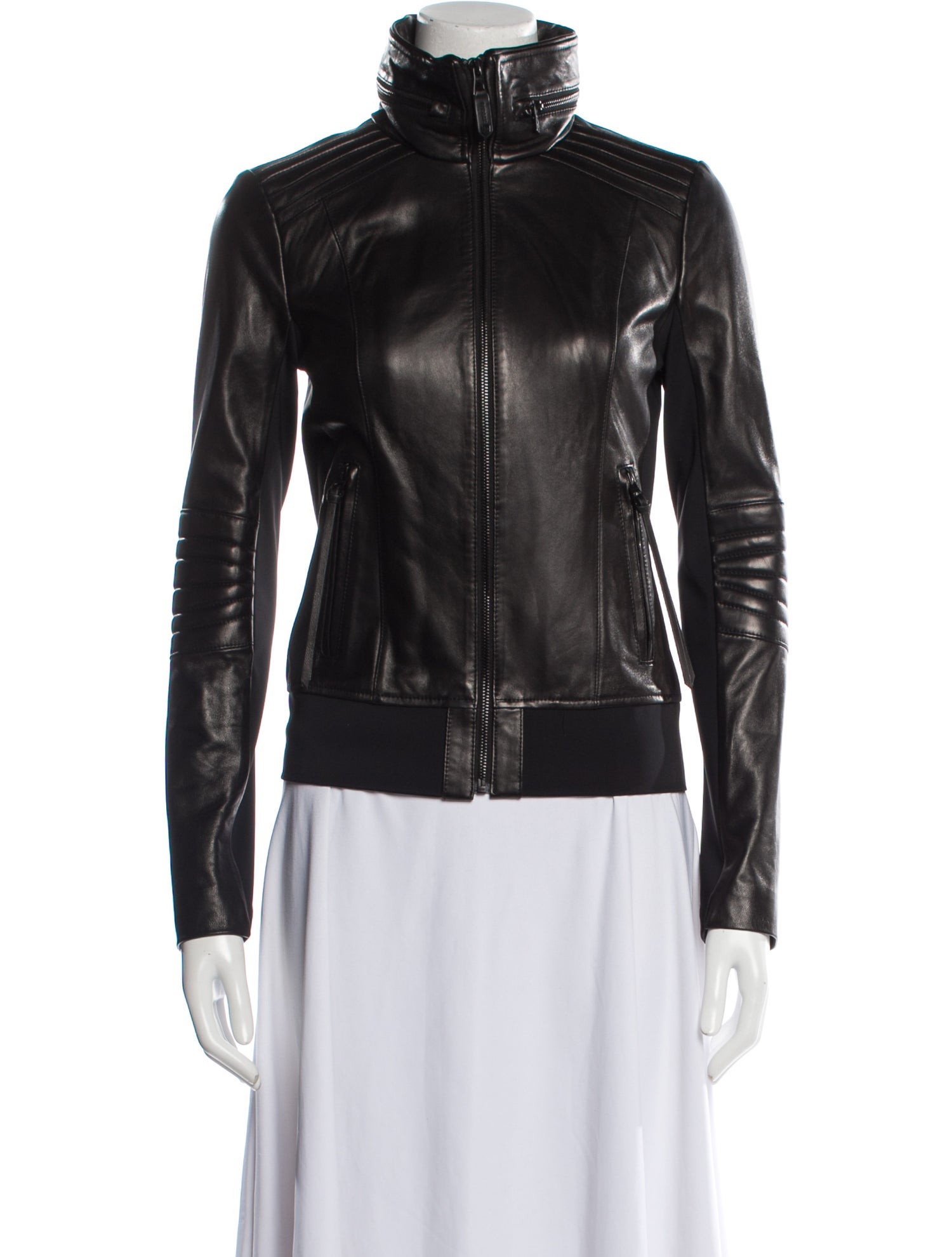 Rudsak Lamb Leather Biker Jacket - Black Jackets, Clothing - WRDSS20514 ...