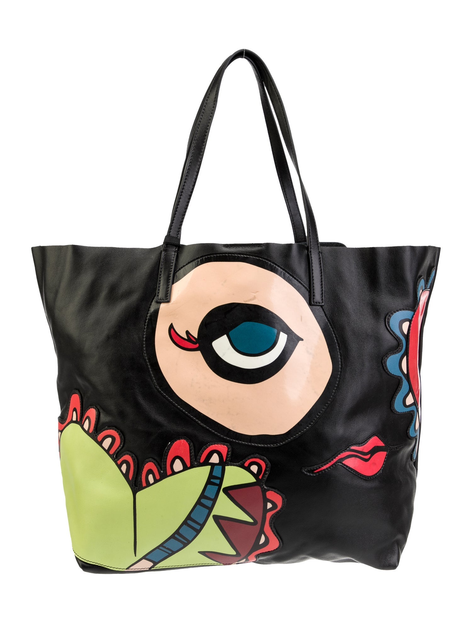 Red Valentino Leather Tote Bag - Black Totes, Handbags - WRE76592 | The ...