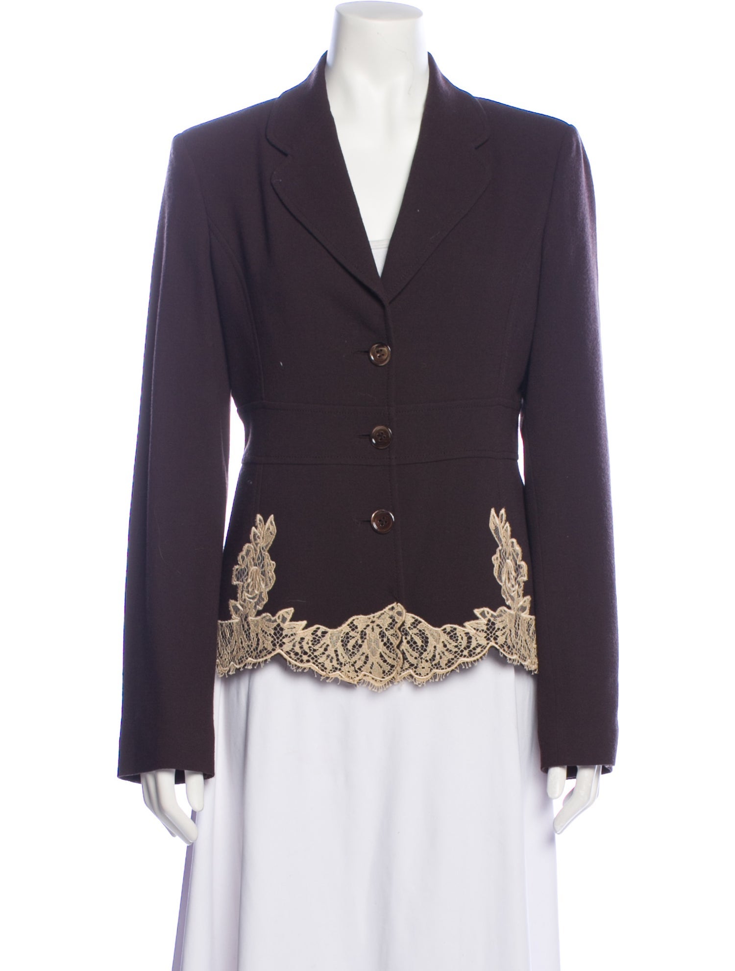 Red Valentino Lace Pattern Blazer - Brown Jackets, Clothing - WRE76755 ...