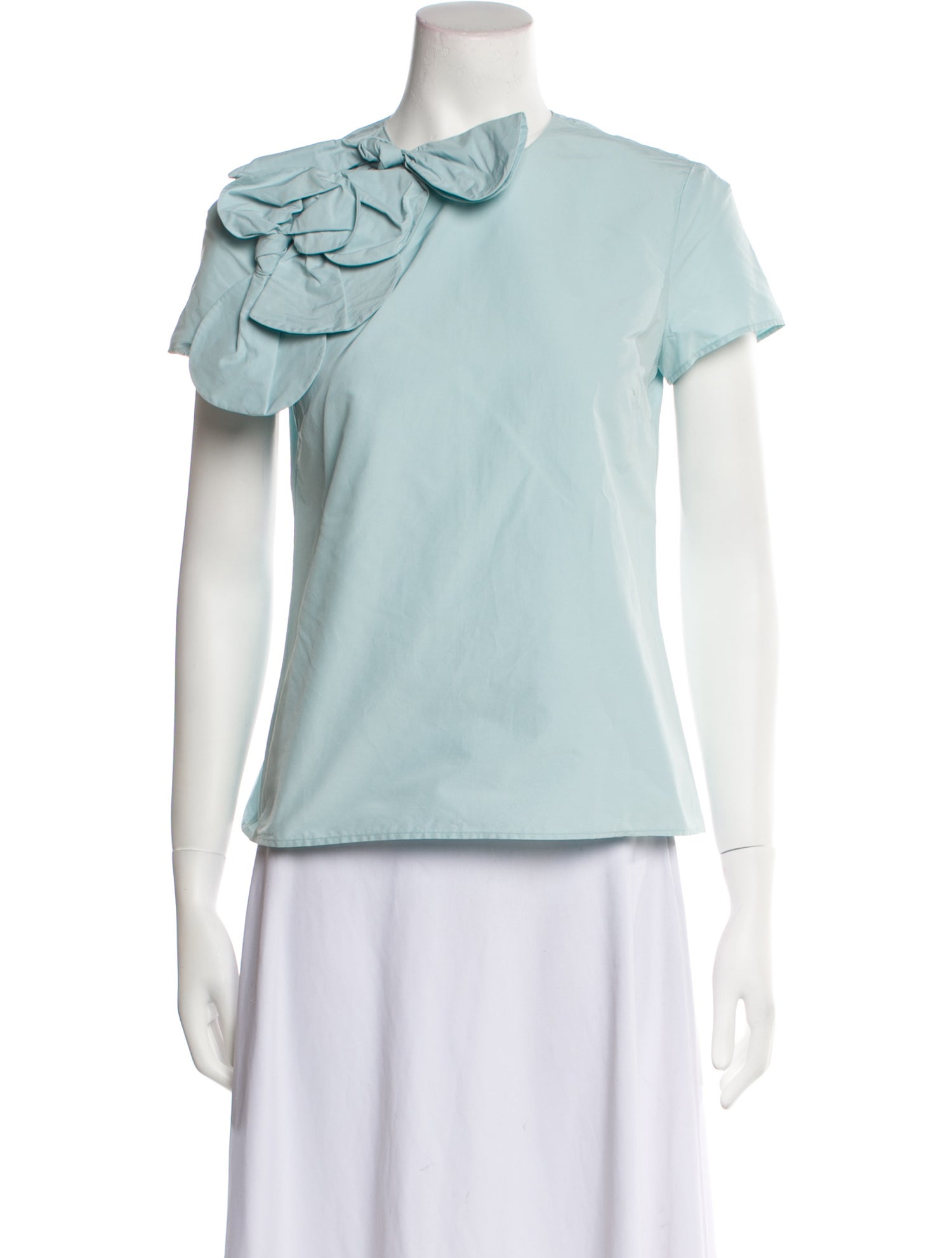 Red Valentino Crew Neck Short Sleeve Top w/ Tags - Blue Tops, Clothing ...