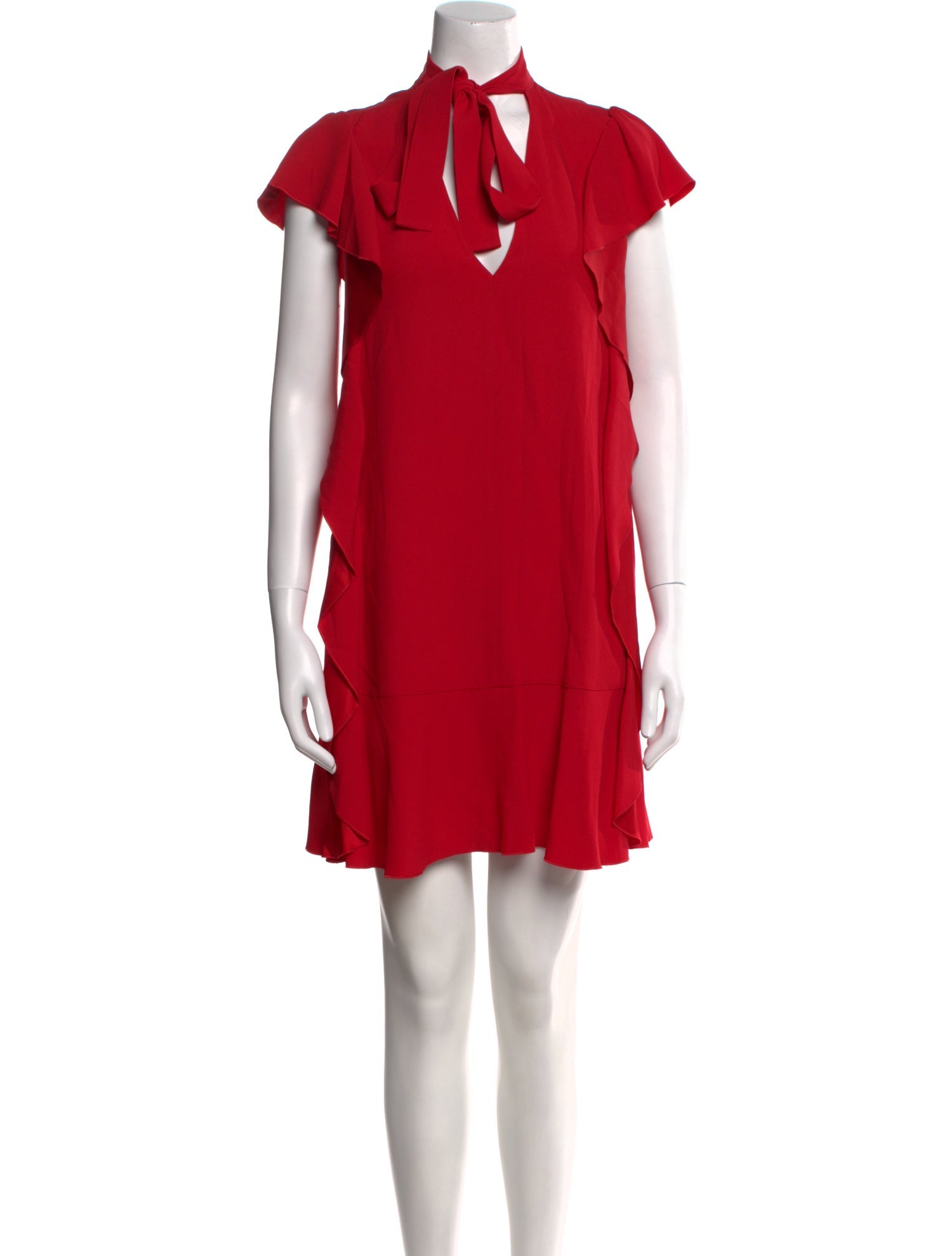 Red Valentino Mock Neck Mini Dress w/ Tags - Red Dresses, Clothing ...