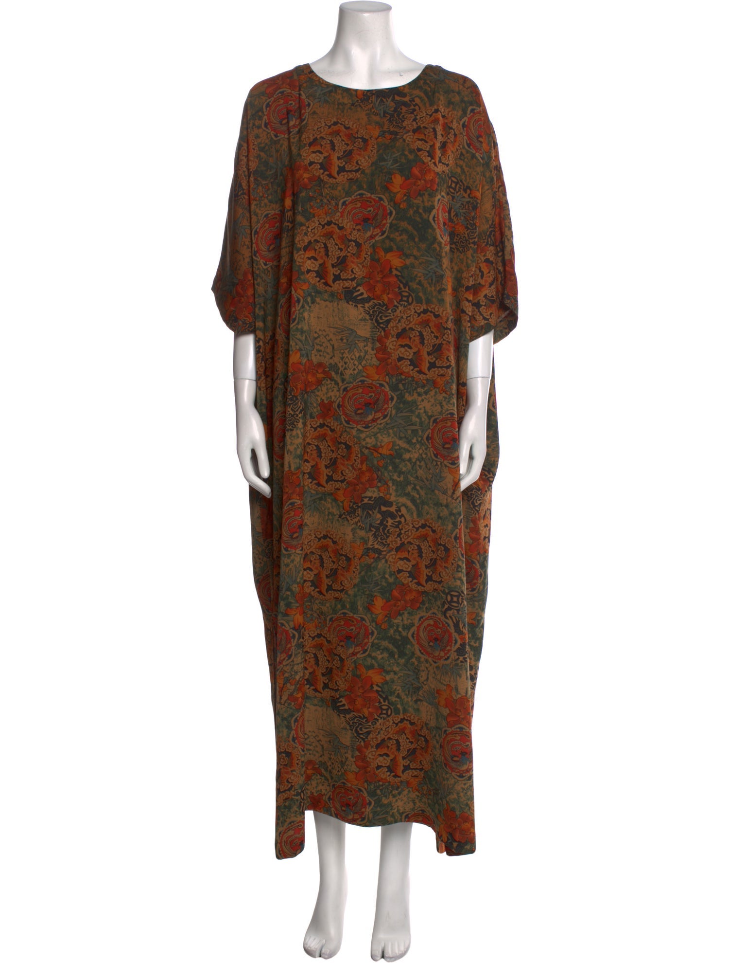 RES IPSA Floral Print Long Dress - Green Dresses, Clothing - WREAA20030 | The RealReal