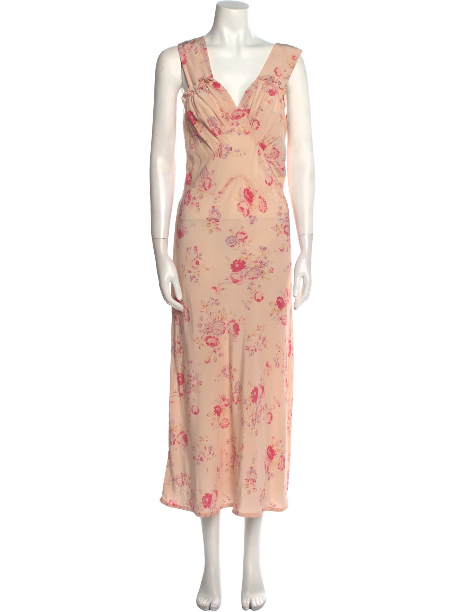Réalisation Par Silk Long Dress - Pink Dresses, Clothing - WREAL32150 ...
