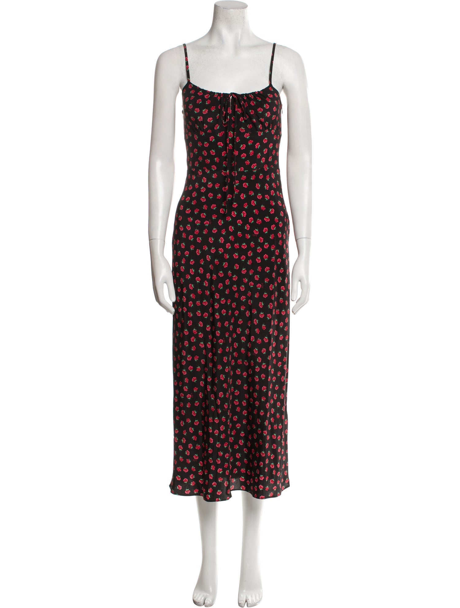 Réalisation Par Silk Long Dress - Black Dresses, Clothing - WREAL34445 ...