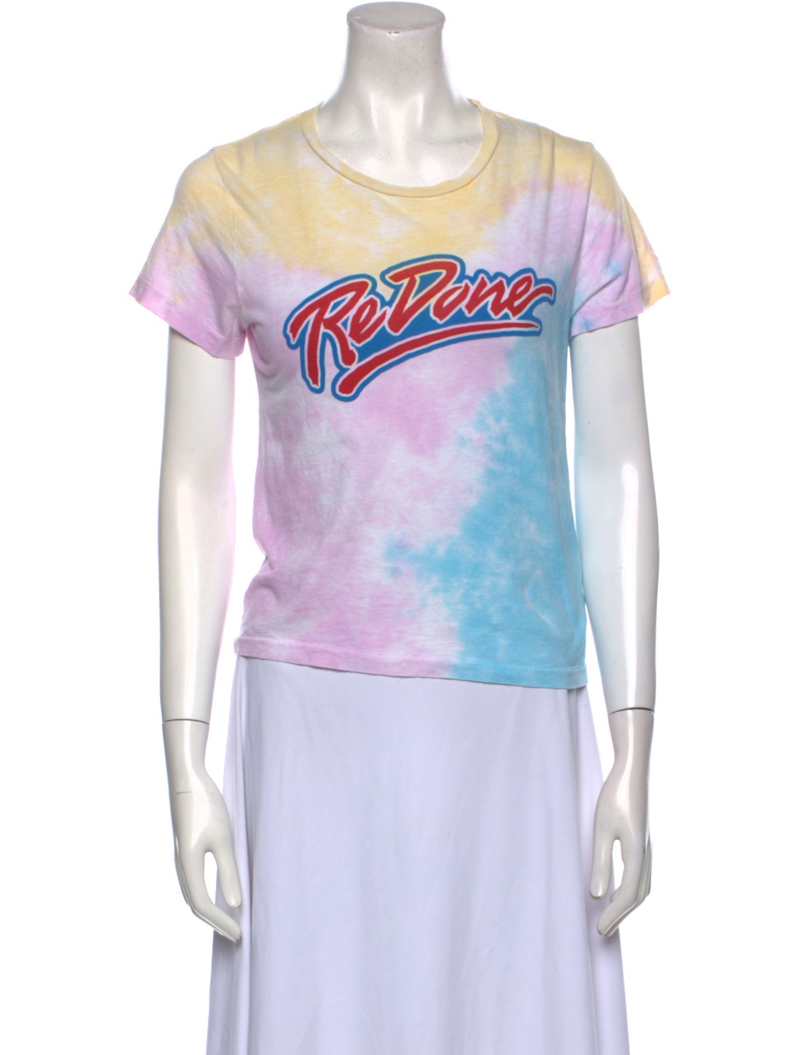 RE/DONE Graphic Print Crew Neck T-Shirt - Neutrals Tops, Clothing ...