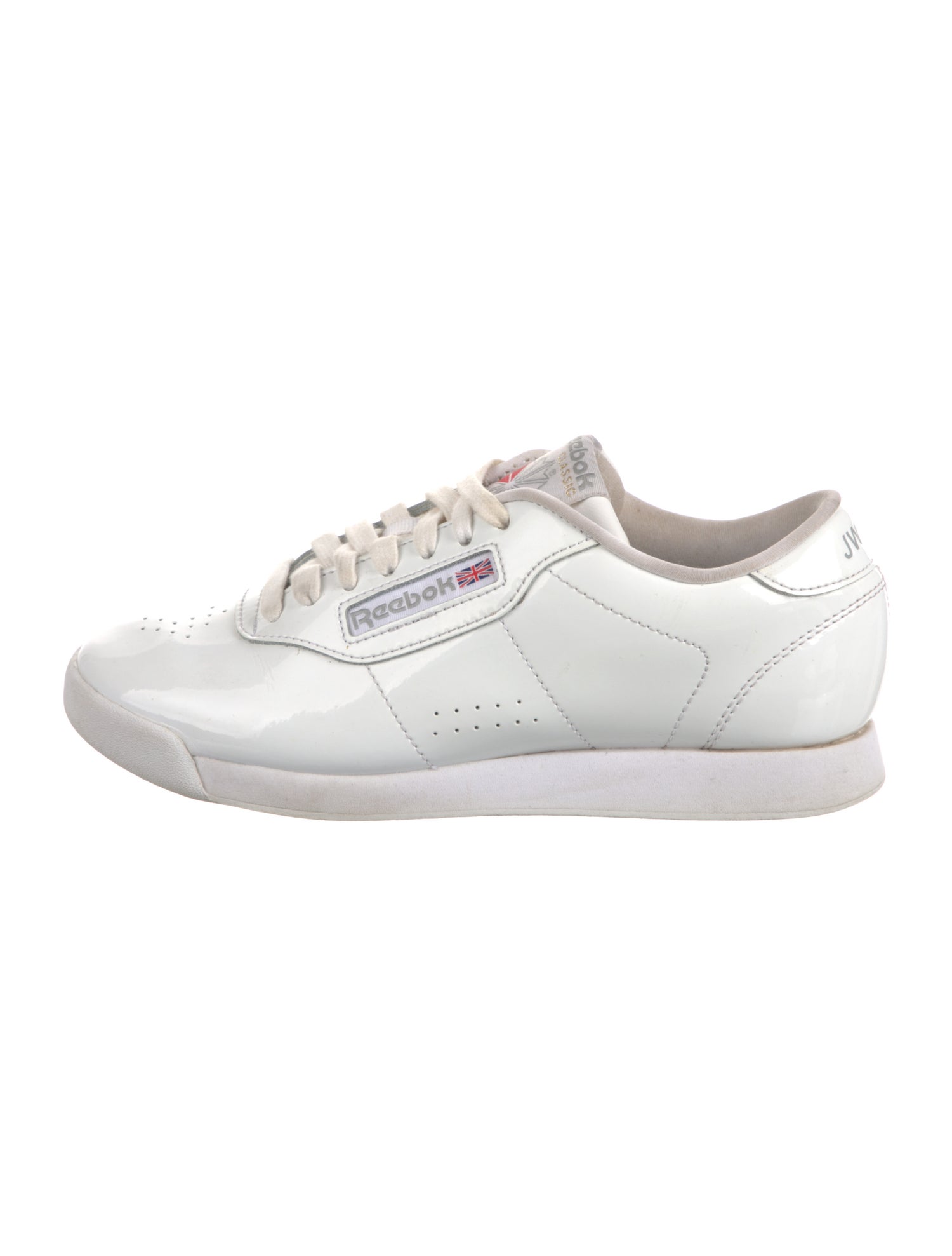Reebok Patent Leather Lasercut Accents Sneakers - White Sneakers, Shoes ...