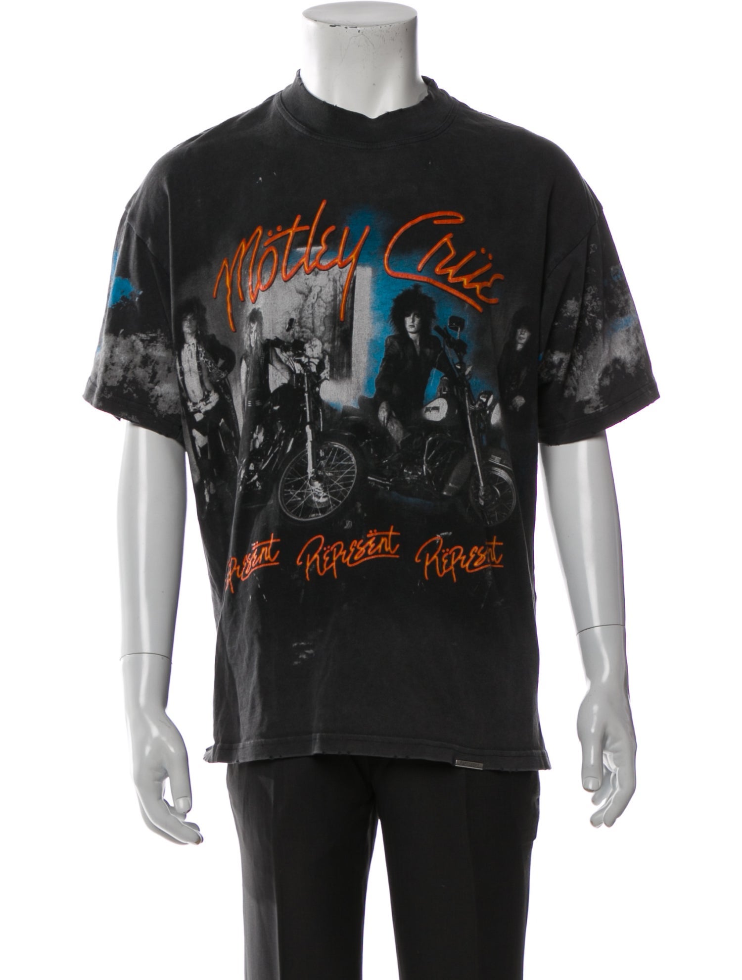 Represent Graphic Print Crew Neck T-Shirt - Grey T-Shirts, Clothing ...