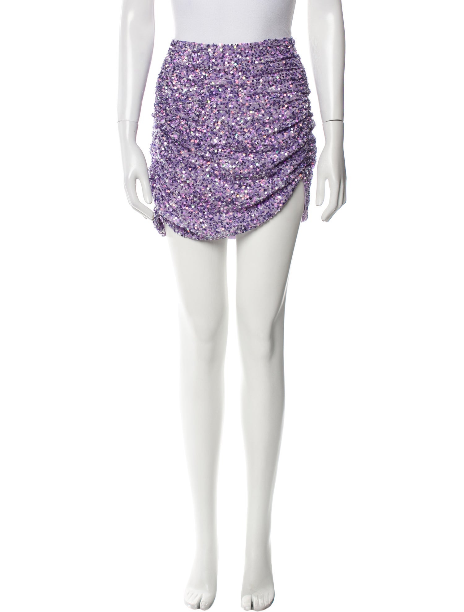 Retrofête Sequin Embellishments Mini Skirt - Purple Skirts, Clothing ...