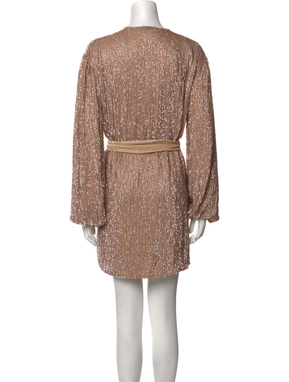 Retrofête V-Neck Mini Dress w/ Tags - Gold Dresses, Clothing ...