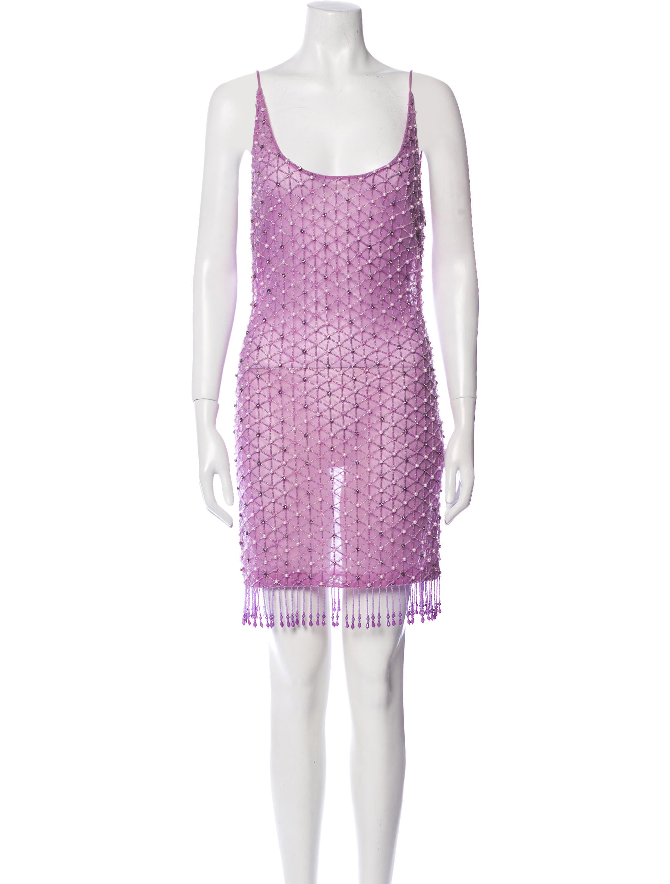 Retrofête Scoop Neck Mini Dress - Purple Dresses, Clothing - WRETO46682 ...