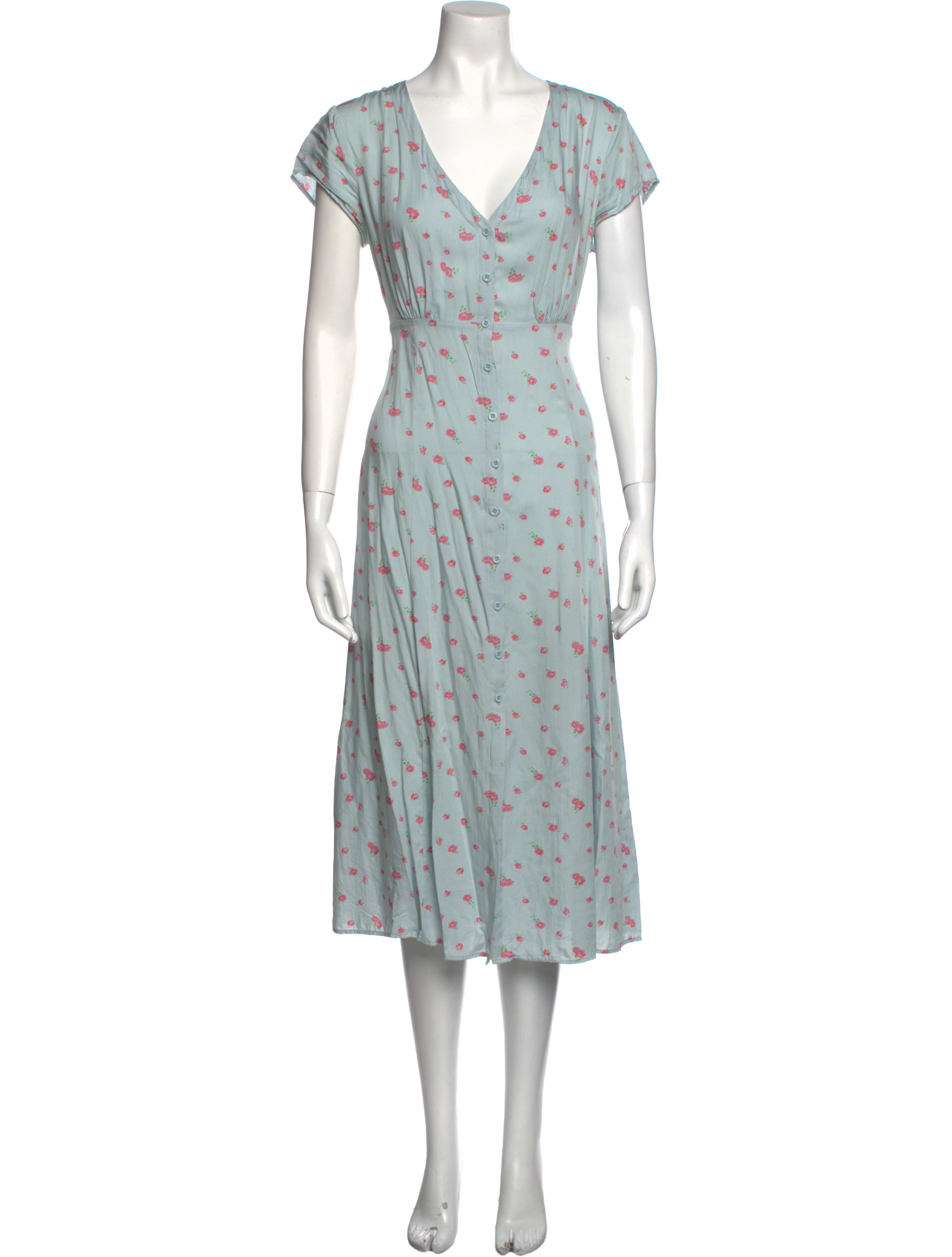 Reformation Miramar Cutout Dress - Blue Dresses, Clothing - WRFMN20608 ...