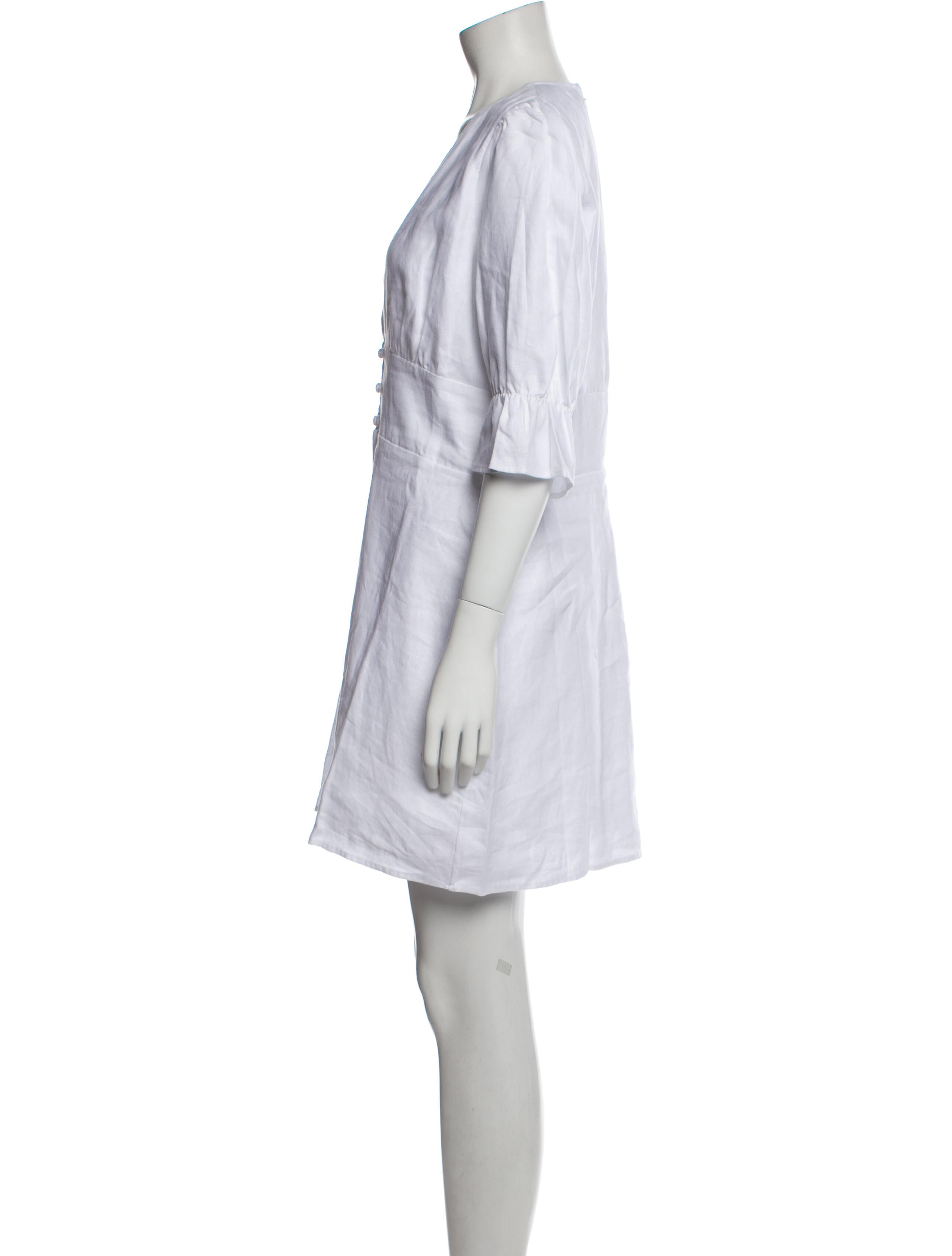 Reformation V-Neck Mini Dress w/ Tags - White Dresses, Clothing ...