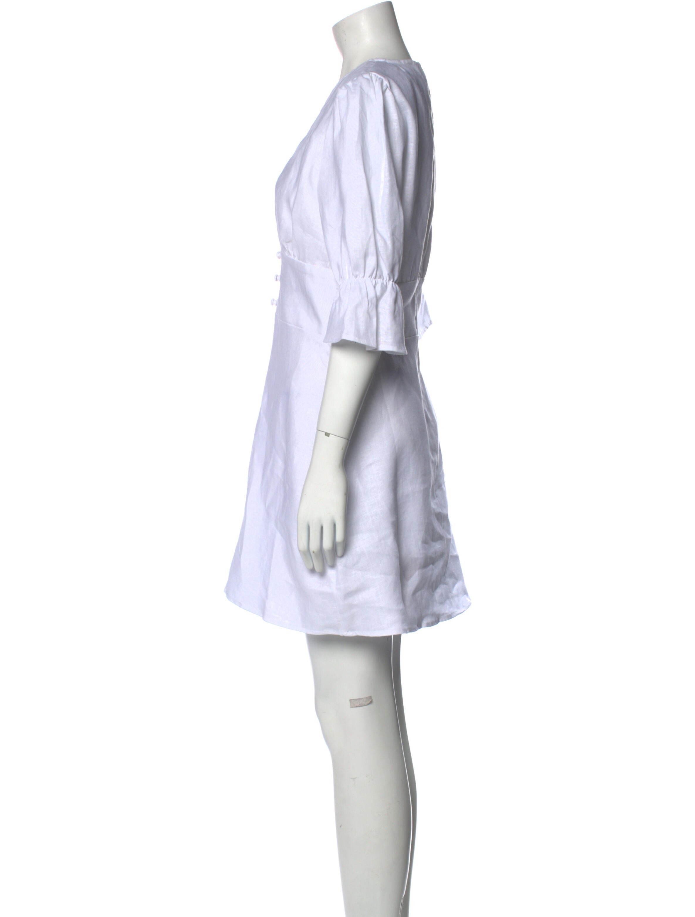 Reformation V-Neck Mini Dress w/ Tags - White Dresses, Clothing ...