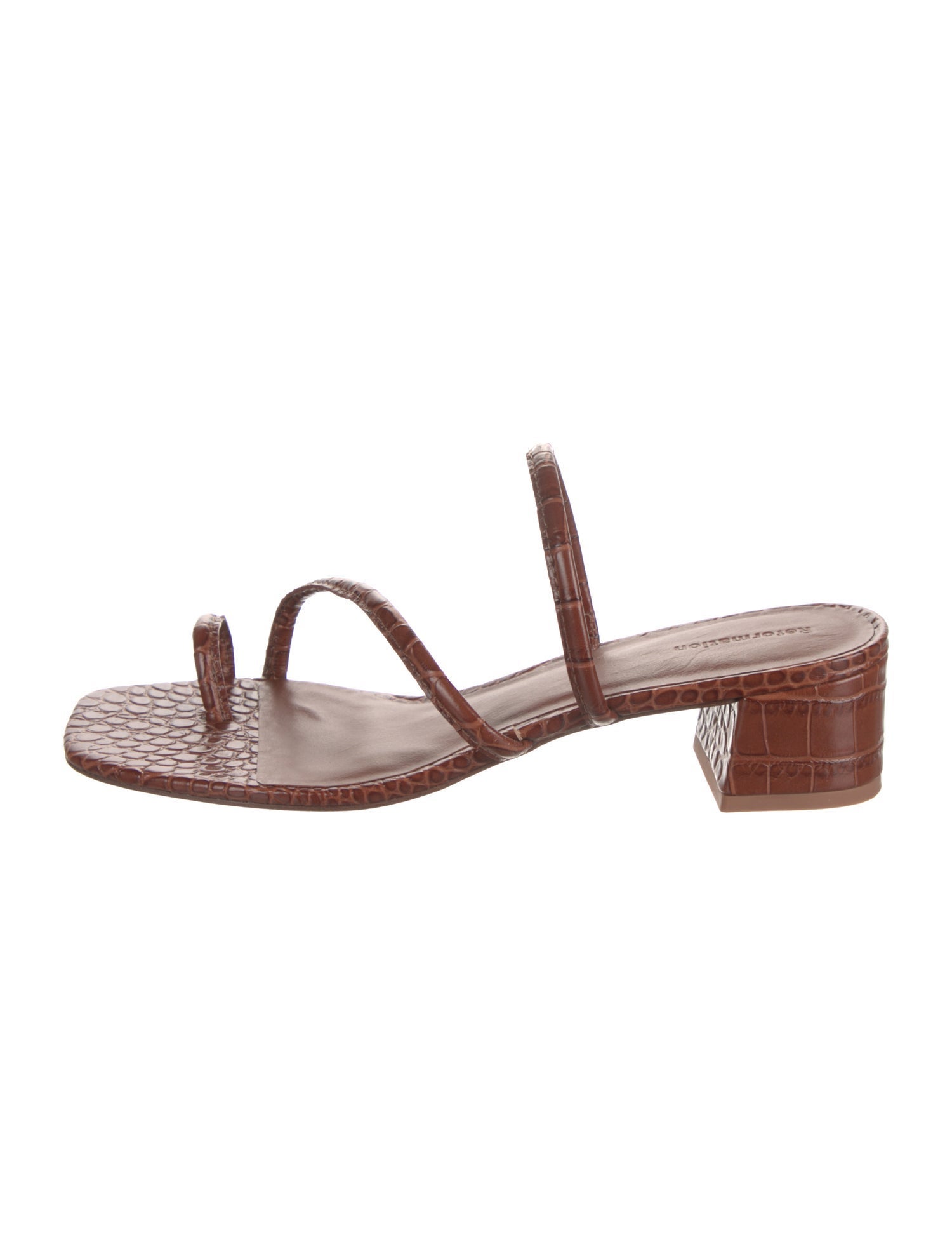 Reformation Leather Slingback Sandals - Brown Sandals, Shoes ...