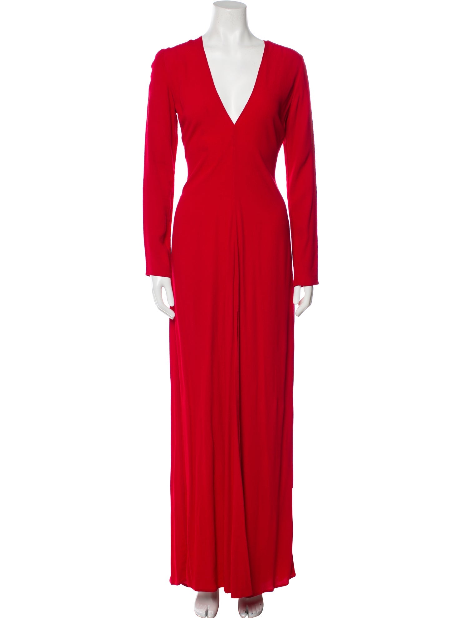 Reformation V-Neck Long Dress - Red Dresses, Clothing - WRFMN196471 ...