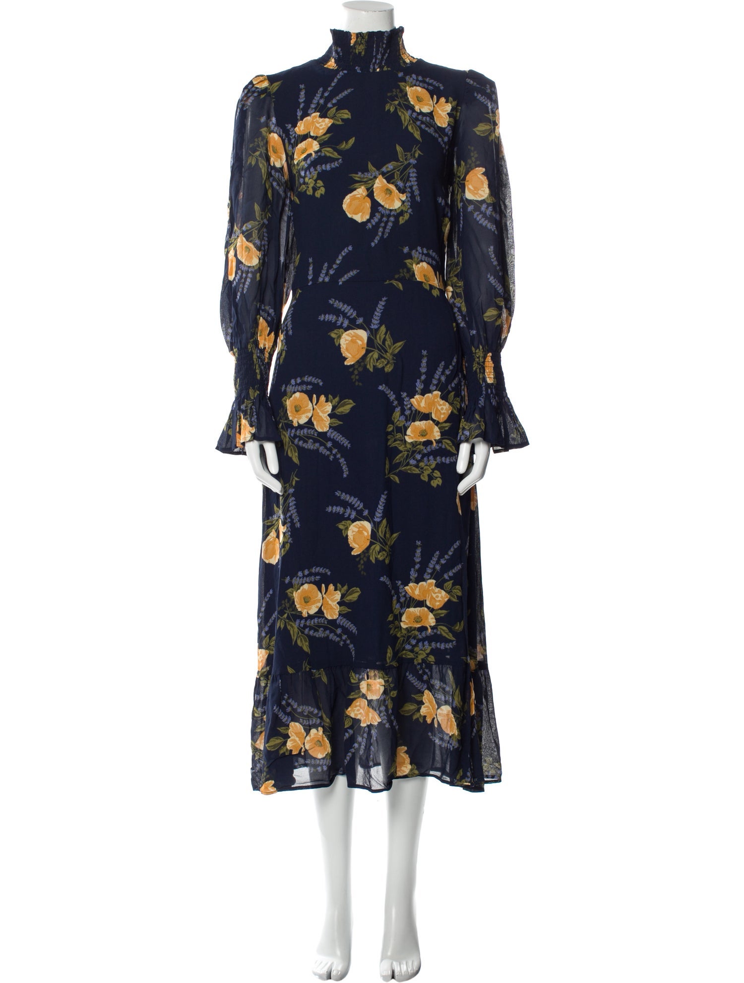 Reformation Floral Print Long Dress w/ Tags - Blue Dresses, Clothing ...