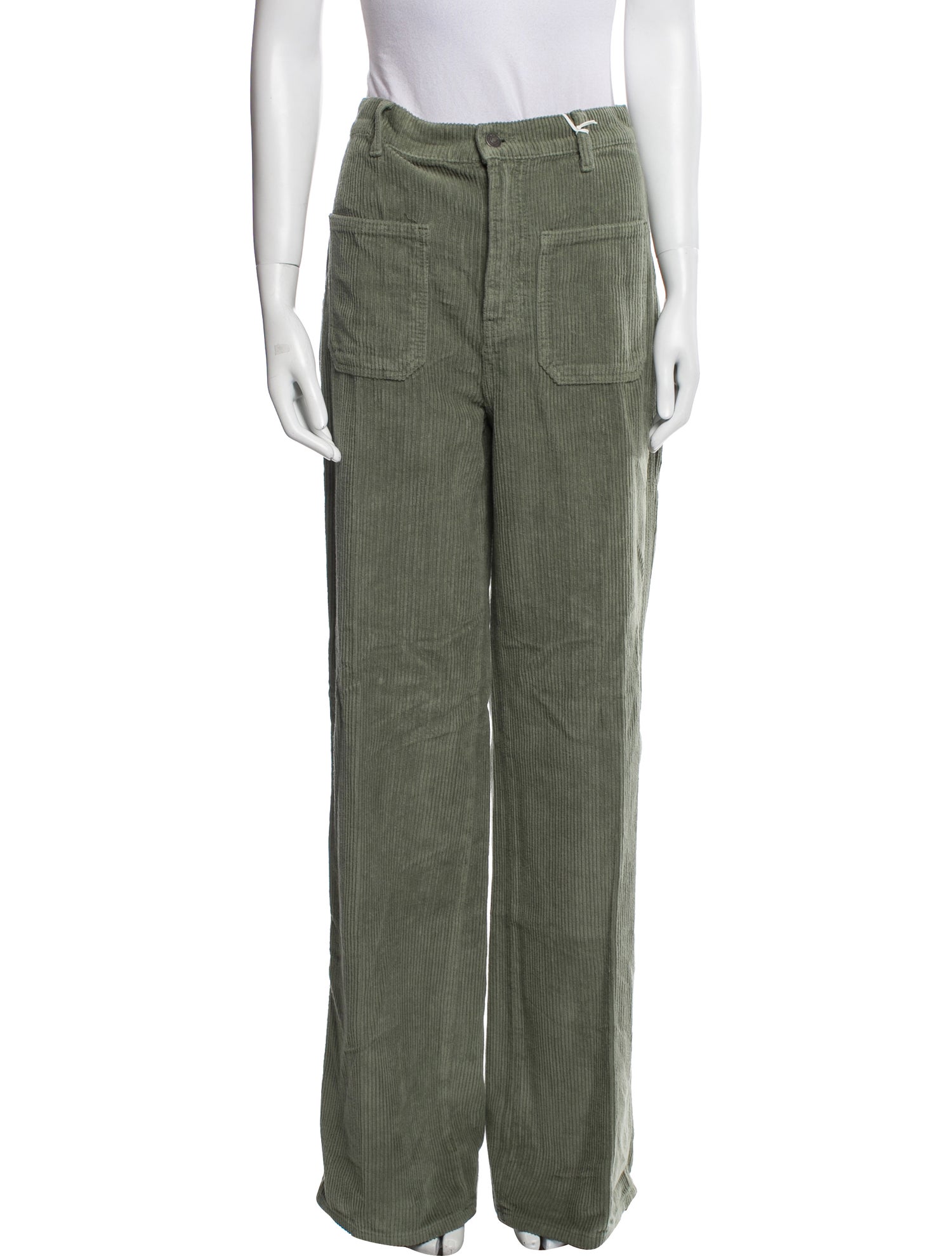 Reformation Striped Wide Leg Pants w/ Tags - Green, 14.25" Rise Pants ...