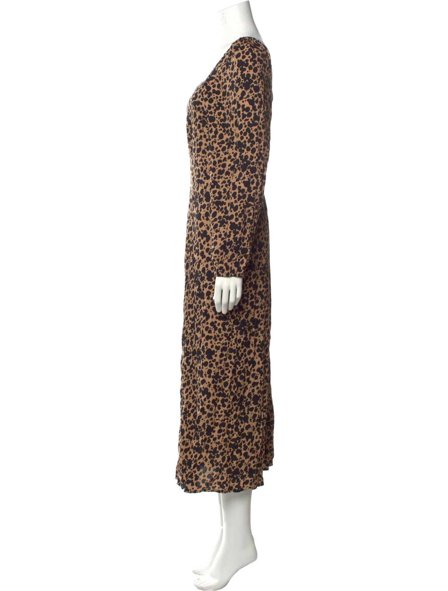 Reformation Animal Print Long Dress - Neutrals Dresses, Clothing ...